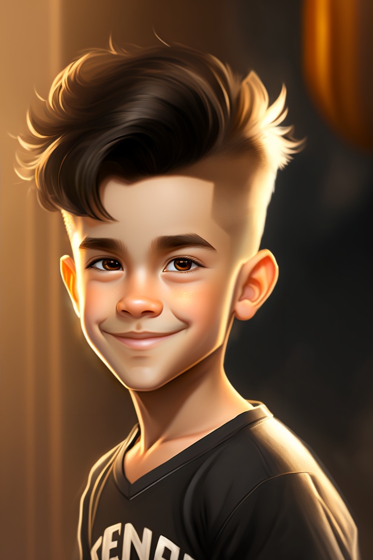 Lexica - A fantasy comic book style portrait painting of a young boy ...