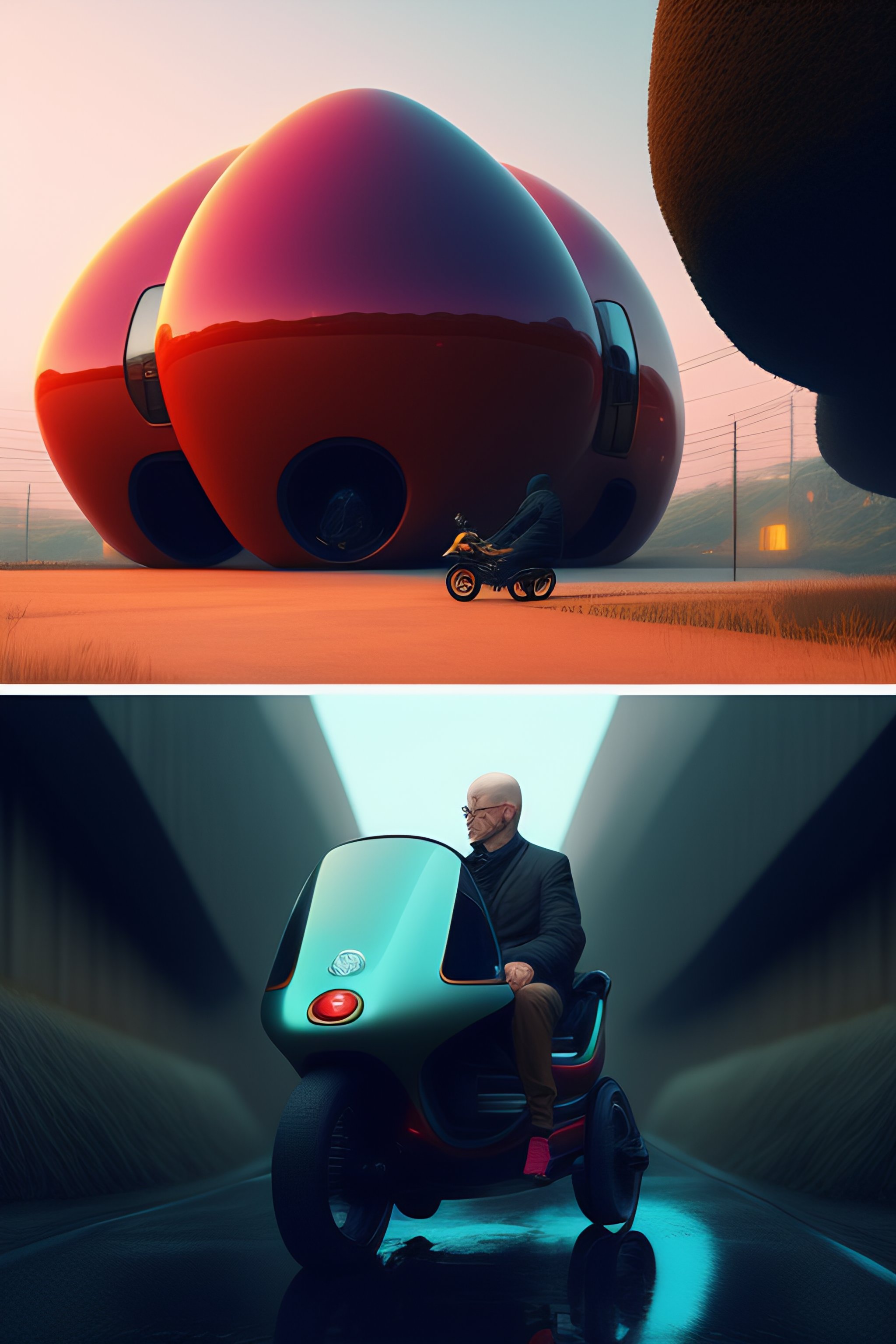 Lexica - Walter White riding a Sinclair C5: the electric trike bike ...