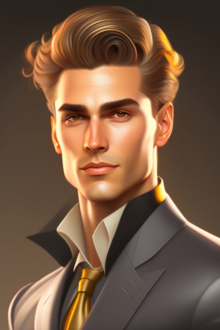 Lexica - Highly detailed portrait of Extremely handsome White American ...