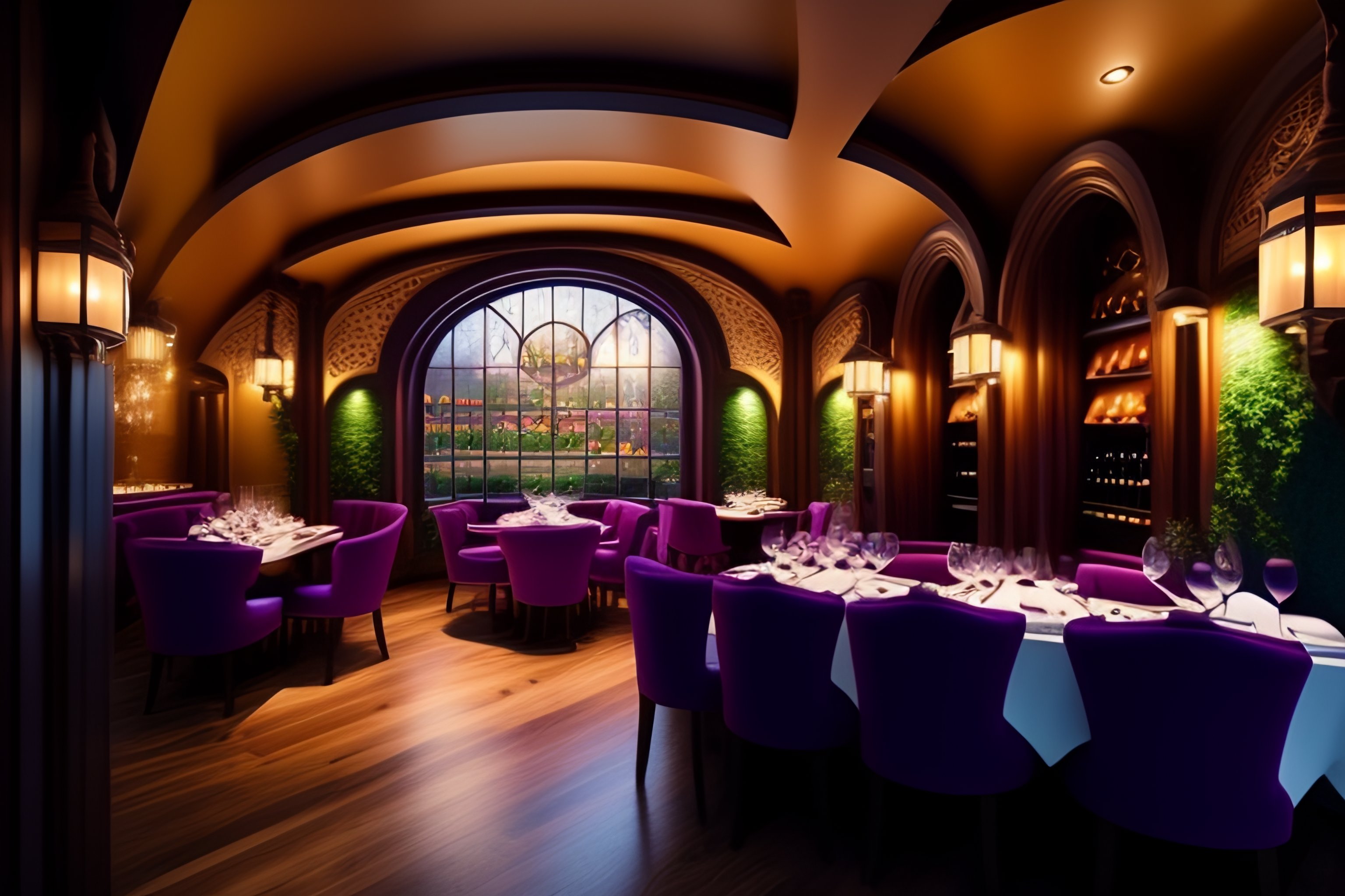 Lexica - Restaurant design::5, wine room, grape wine pot plants ...