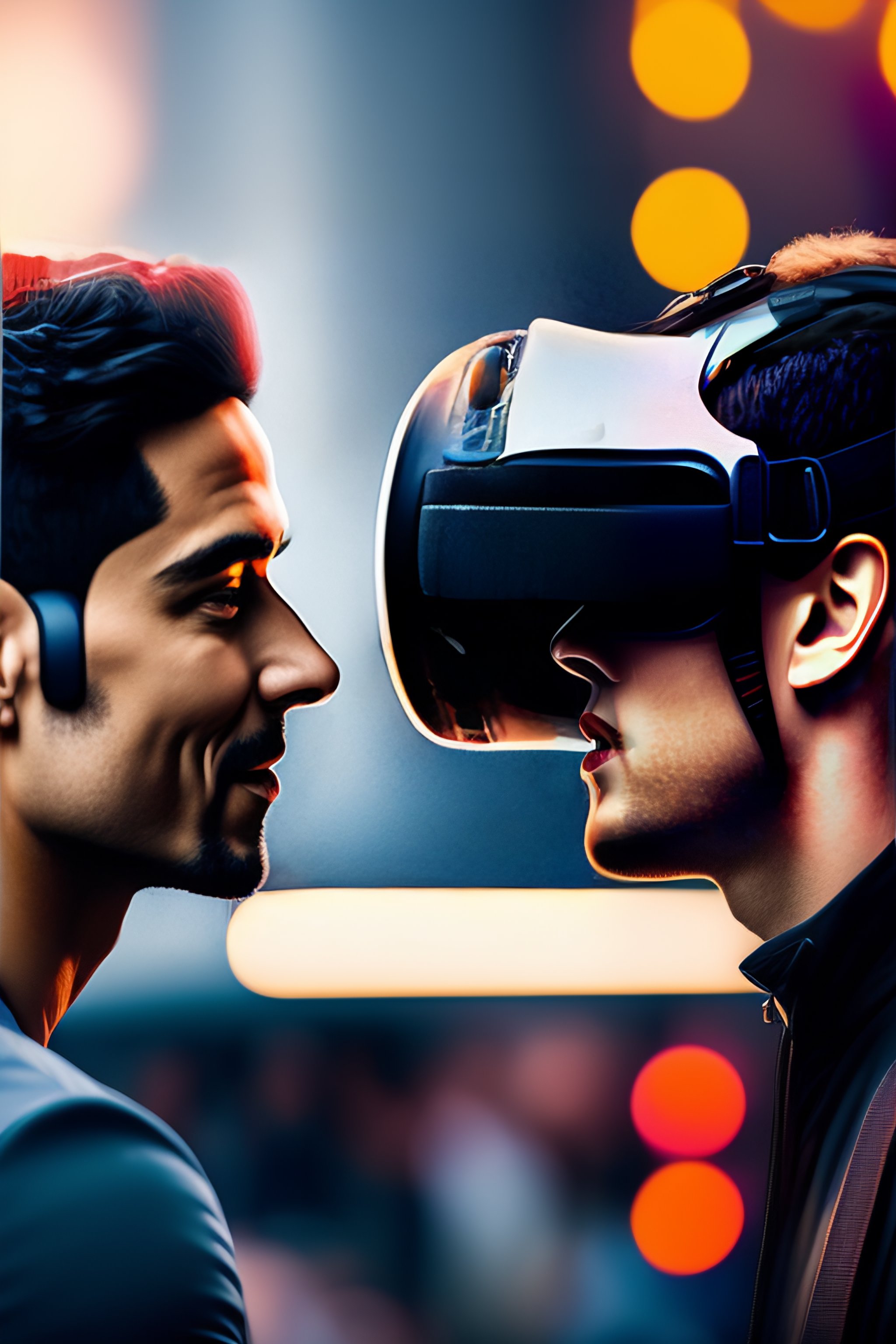 Lexica - People speaking, VR, hd, ultradetailed