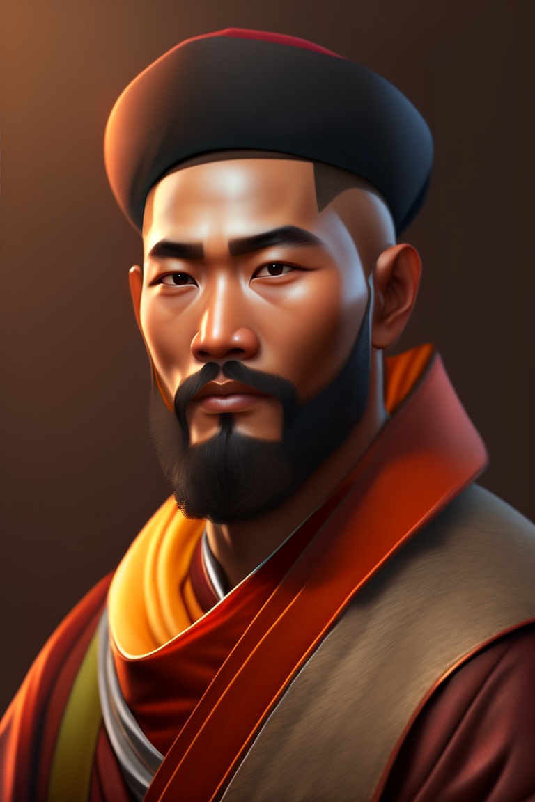 Lexica - A Tibetan monk realistic detailed, ultra hd, smart, attitude ...