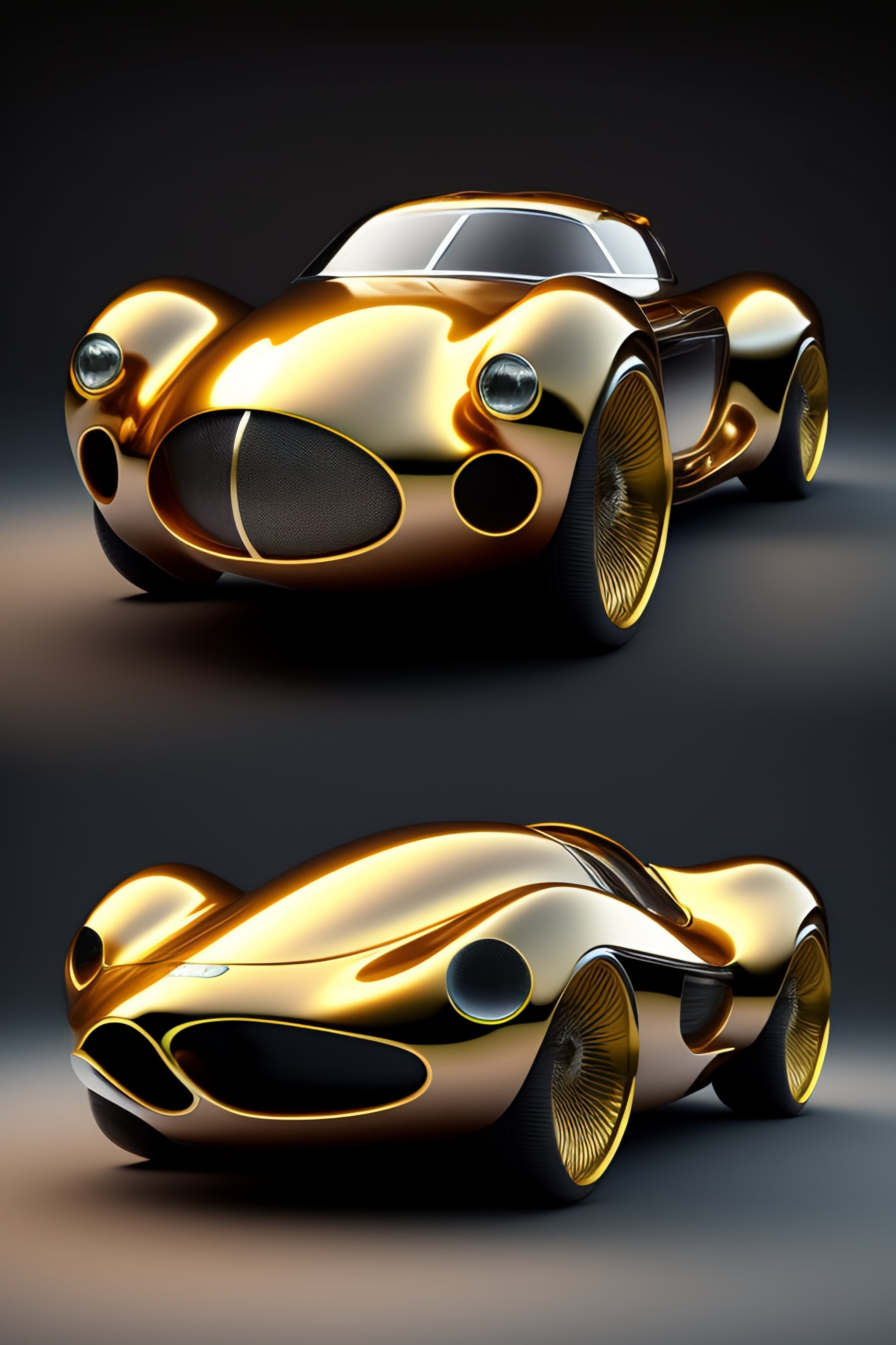 Lexica - Hyperrealistic neo - rococo steampunk minimal futuristic car ...