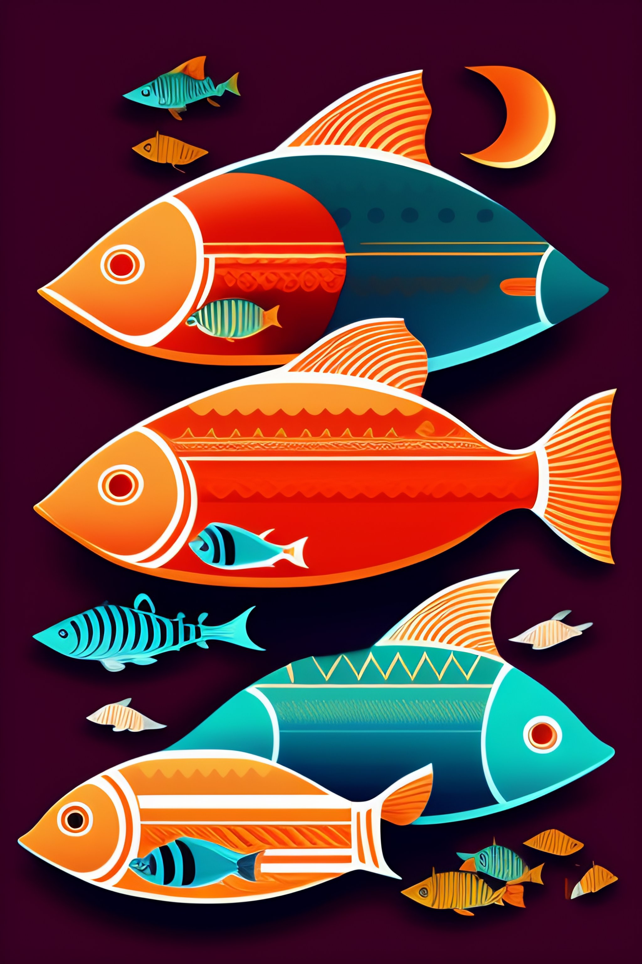 Lexica - Chinese traditional patterns,fish, vector illustration ...