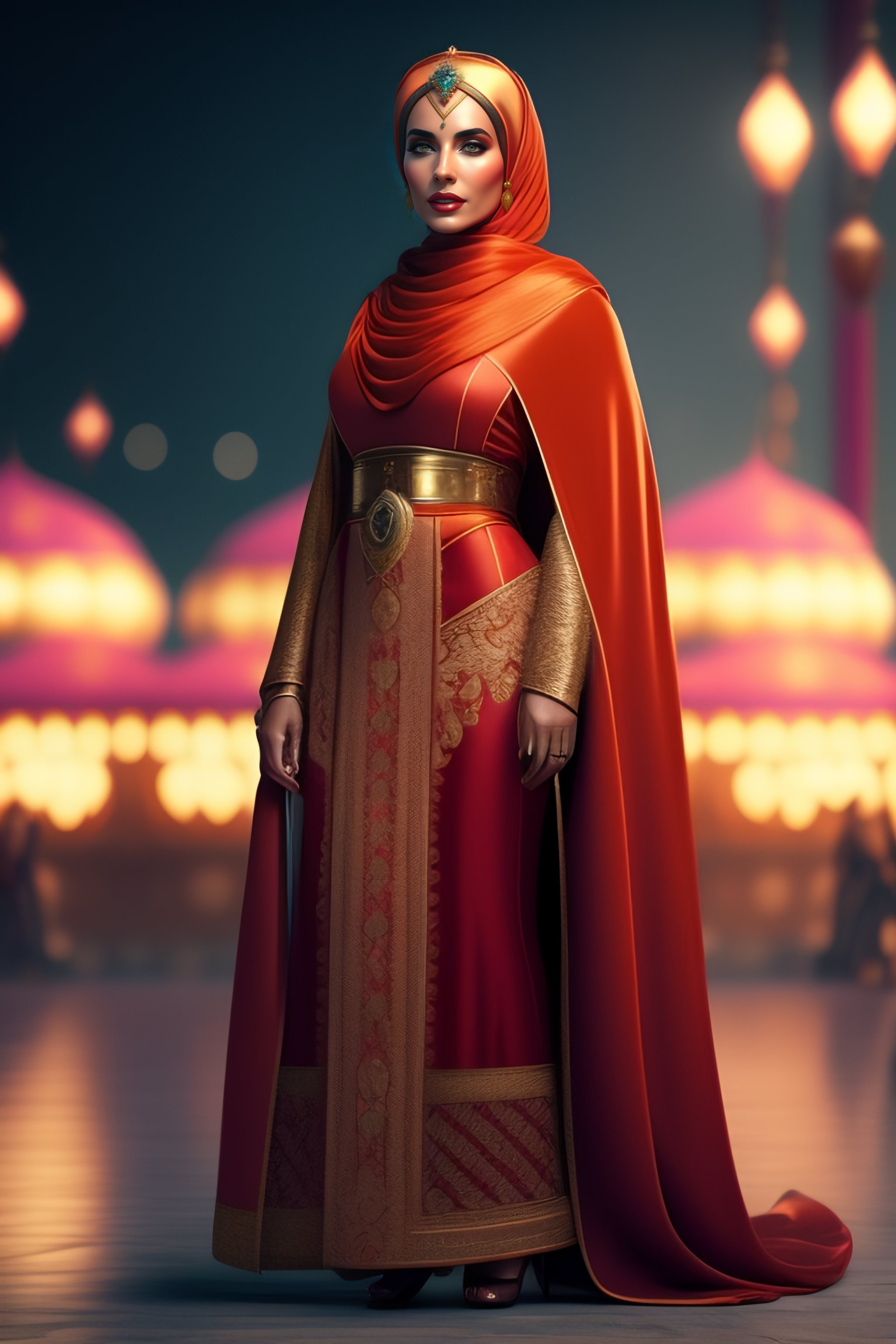 Lexica - Ottoman princess sultan woman in simon stalenhag style 1920s ...