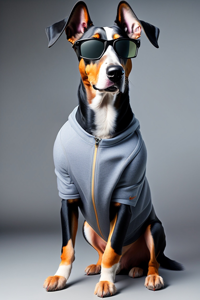 Lexica - Human dog-haired doberman breed with black glasses, stylish ...