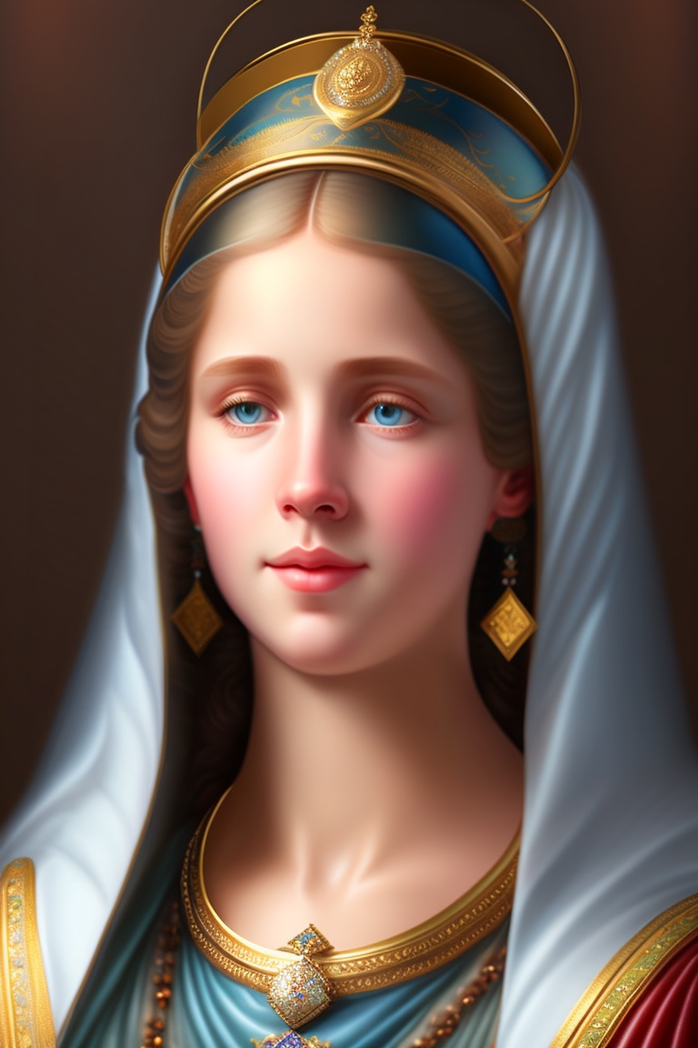 Lexica - Beautiful Mary Mother of Jesus, realistic