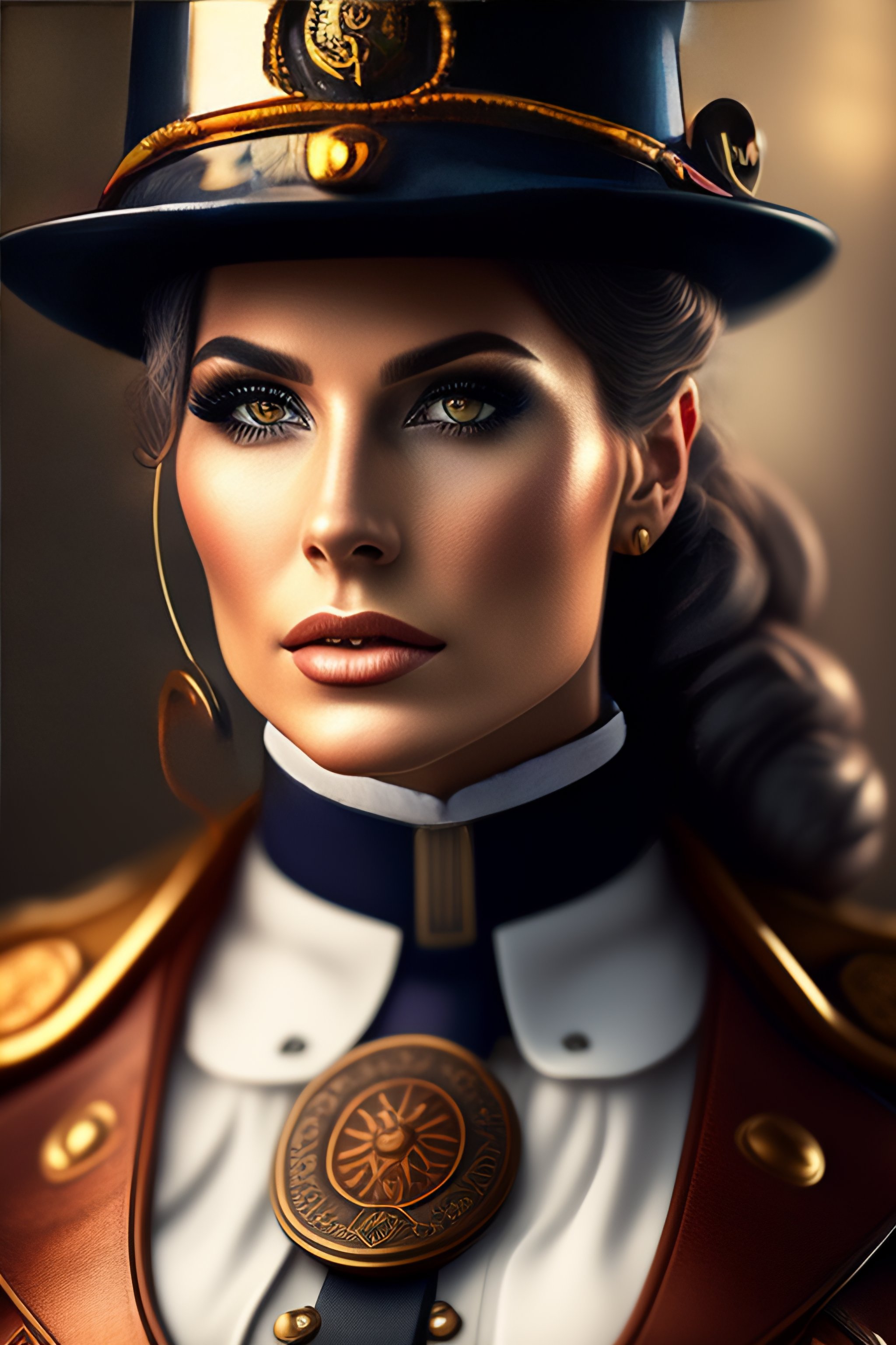 Lexica - Portrait photograph of a retro beautiful female steampunk ...