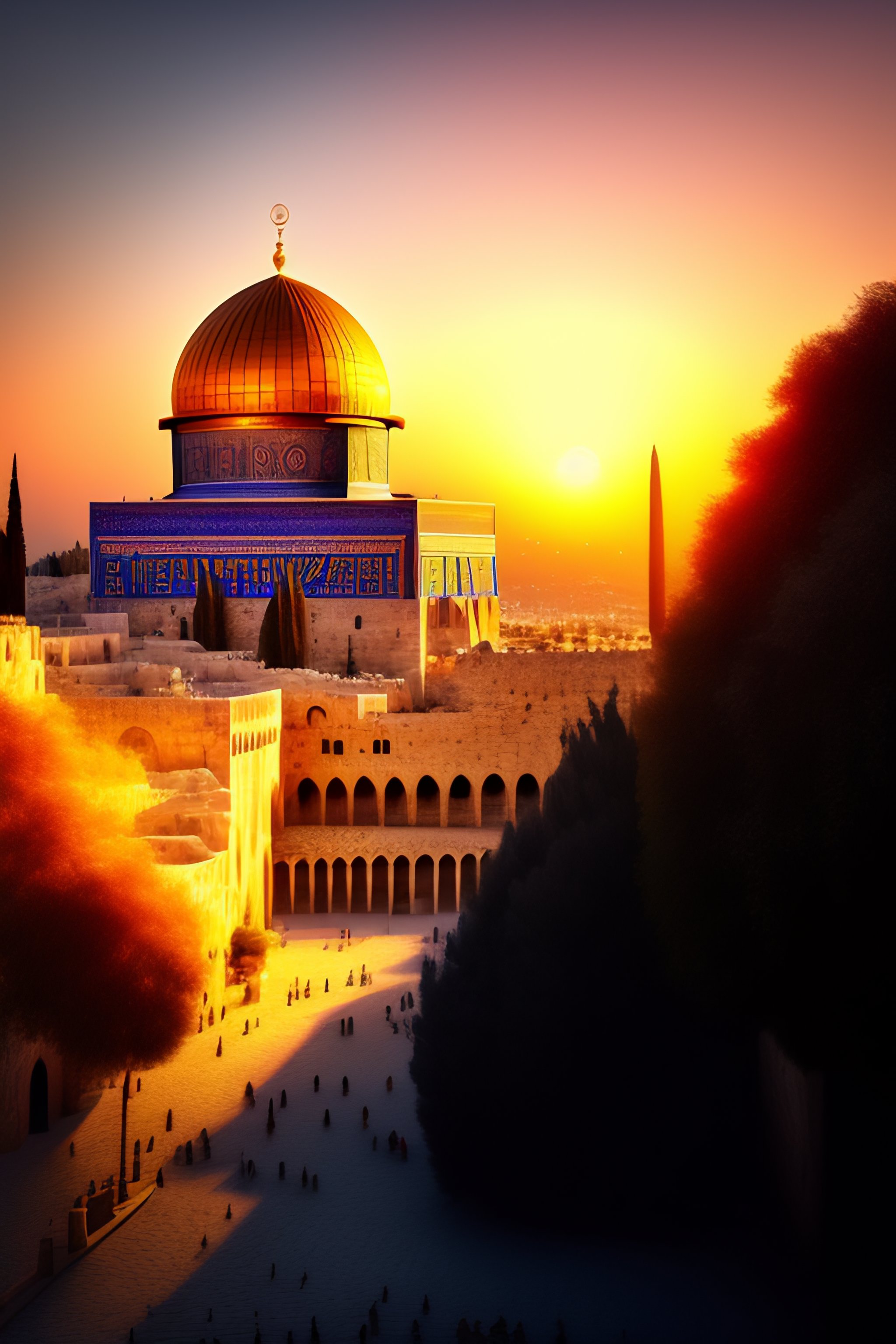 Lexica - Jerusalem at sunset, insanely realistic