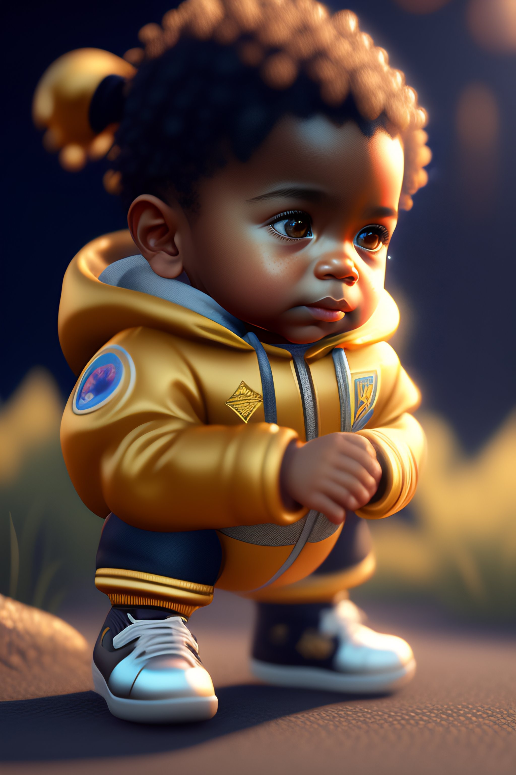 Lexica - Baby ronaldo nazario, moonwalker, render, rembrandt, cgsociety ...