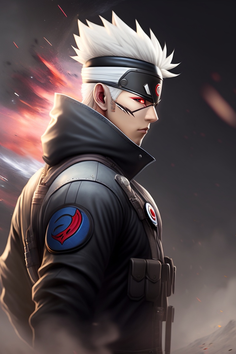 Lexica - Super hero, anime, black and white, kakashi from naruto, ultra ...