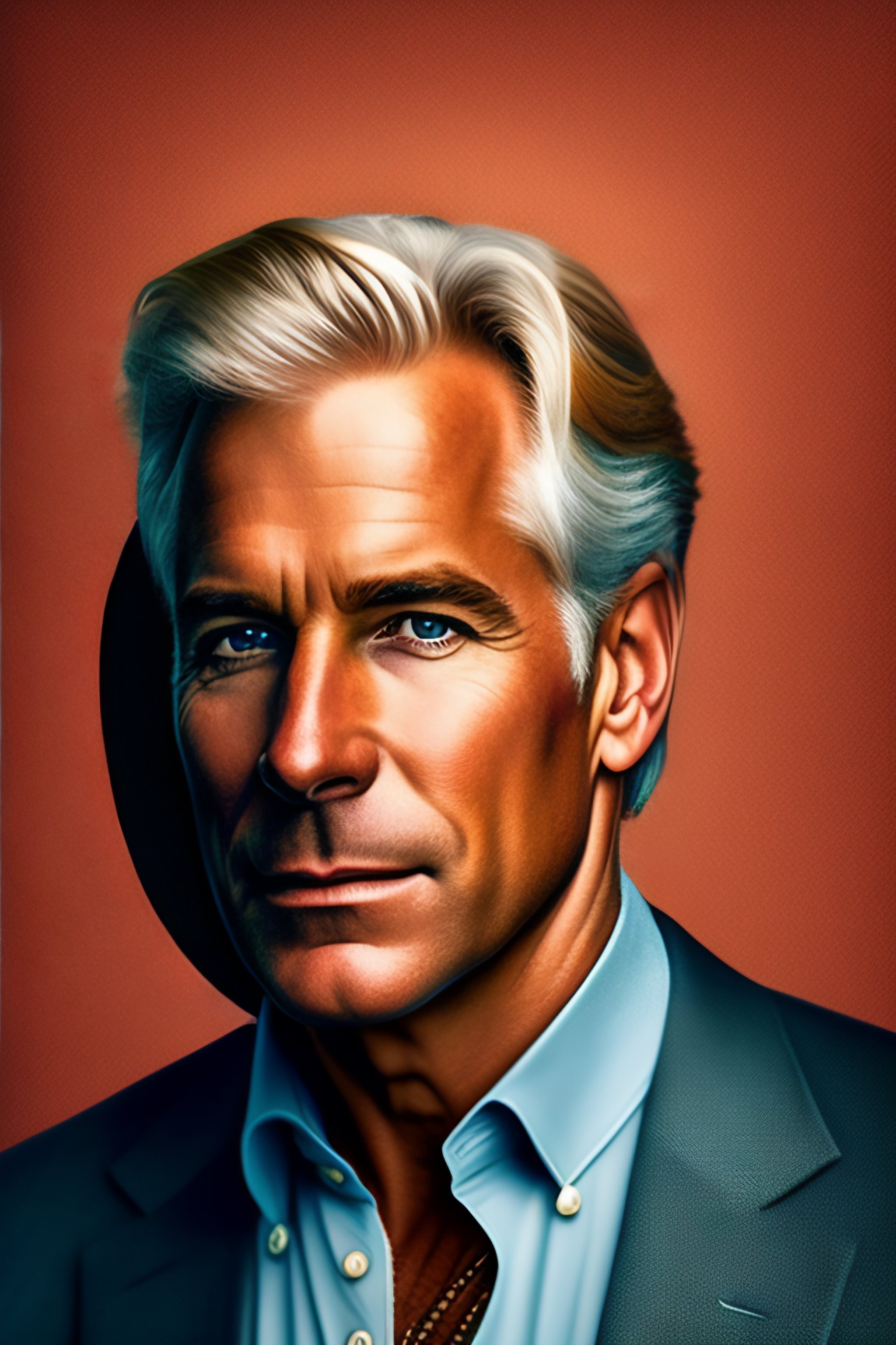 Lexica - Portrait of a blond, all american male writer over 50