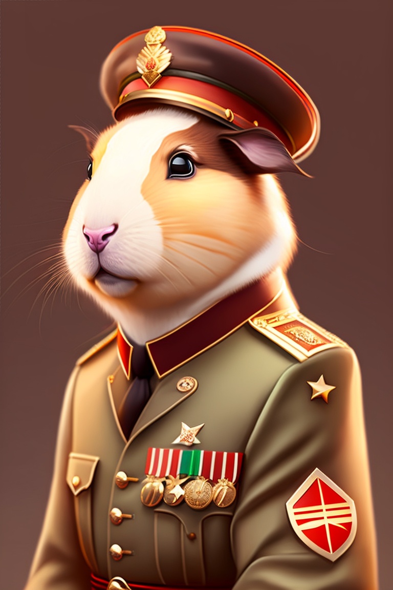 Lexica - A beautiful brown white guinea pig, humanisation, soviet union ...