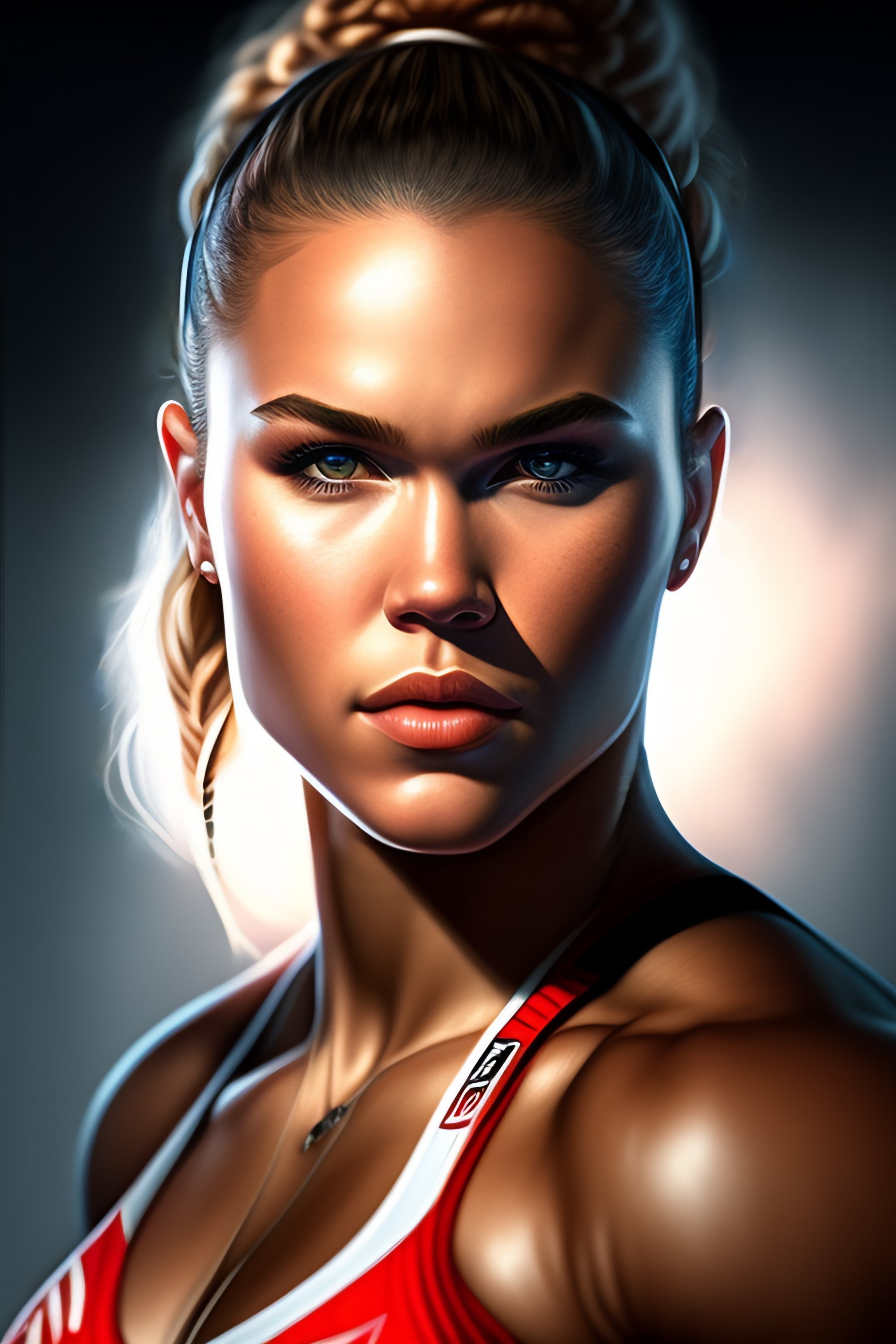 Lexica - Photo of Ronda Rousey in the style of stefan kostic, realistic ...