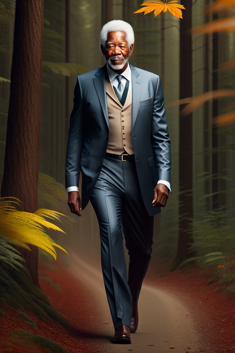 Lexica - Photorealistic Morgan Freeman, Standing still full body, fit ...