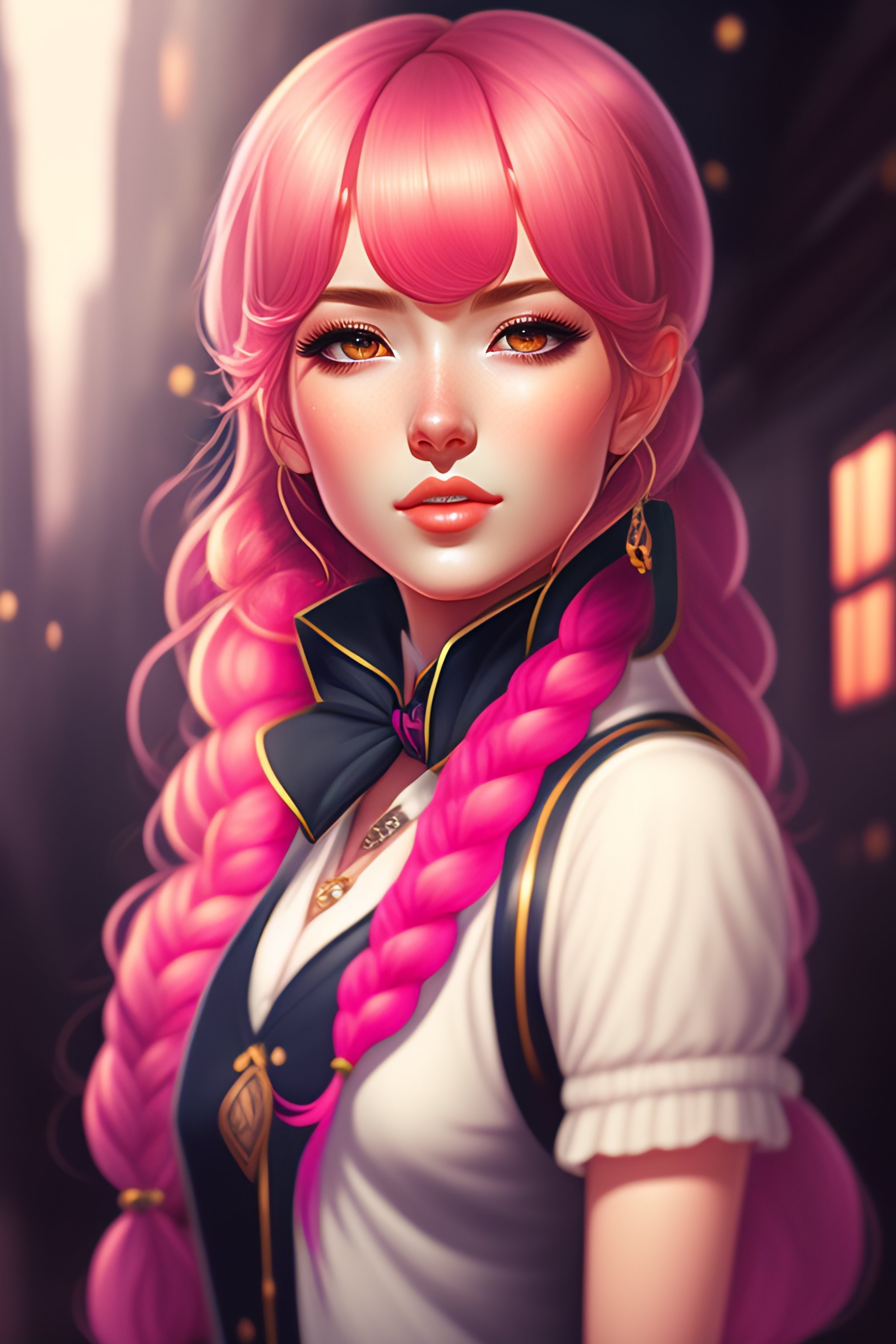 Lexica Portrait Of Female In Dgs Illustration Style Full Shot Detailed Face Symmetric 