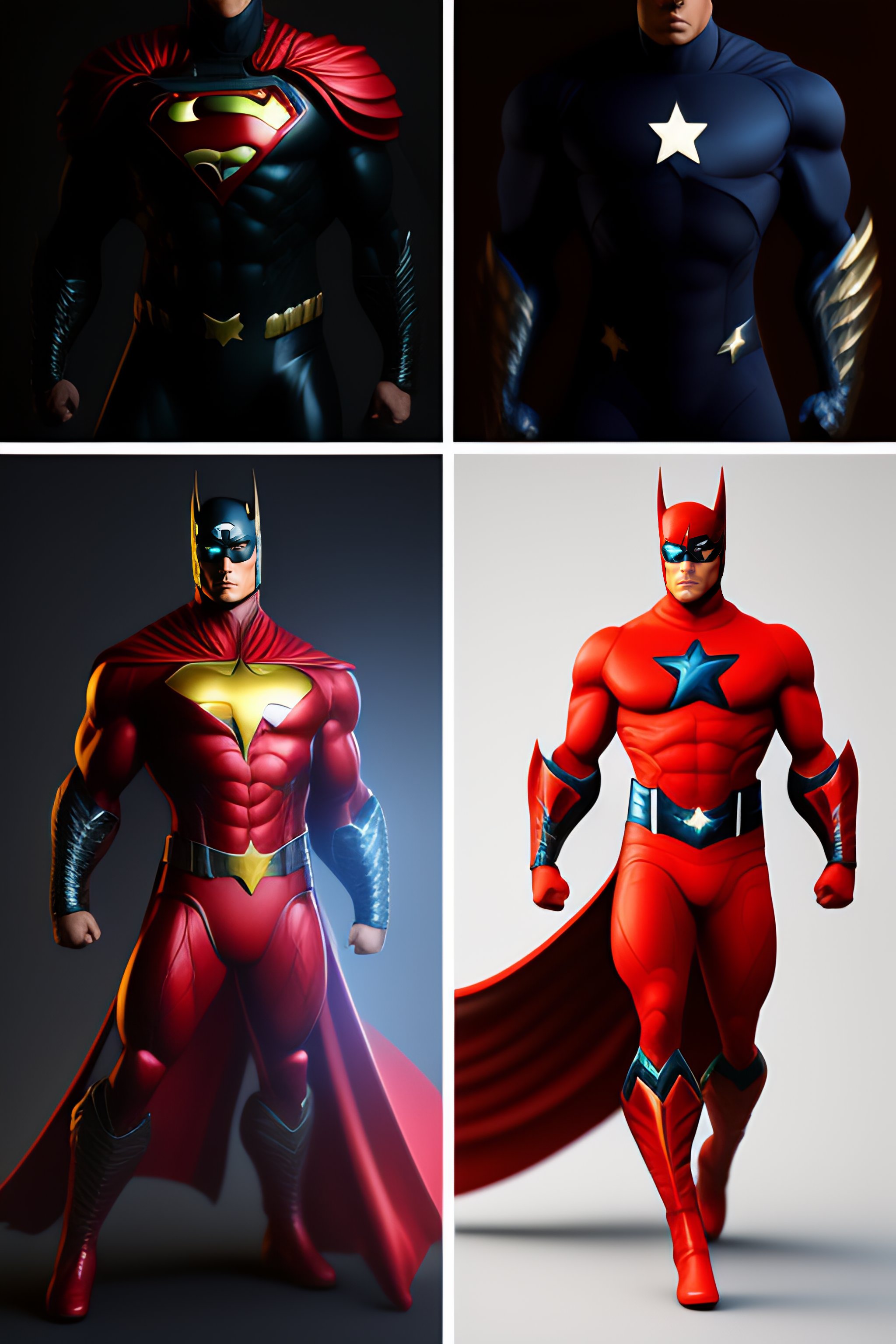 Lexica - Generate a digital image of two random superheroes in a double ...