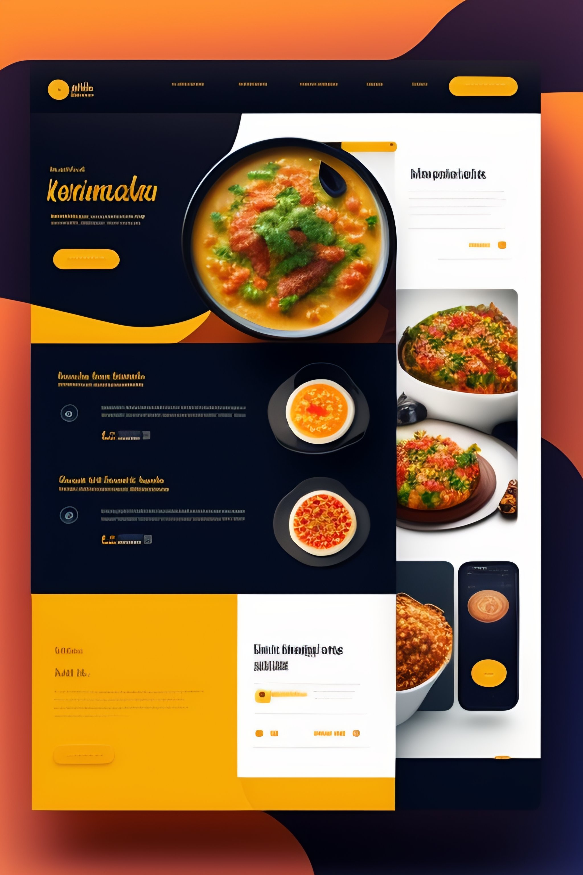 Lexica - UI design of a website, food, fastfood, user expereince ...
