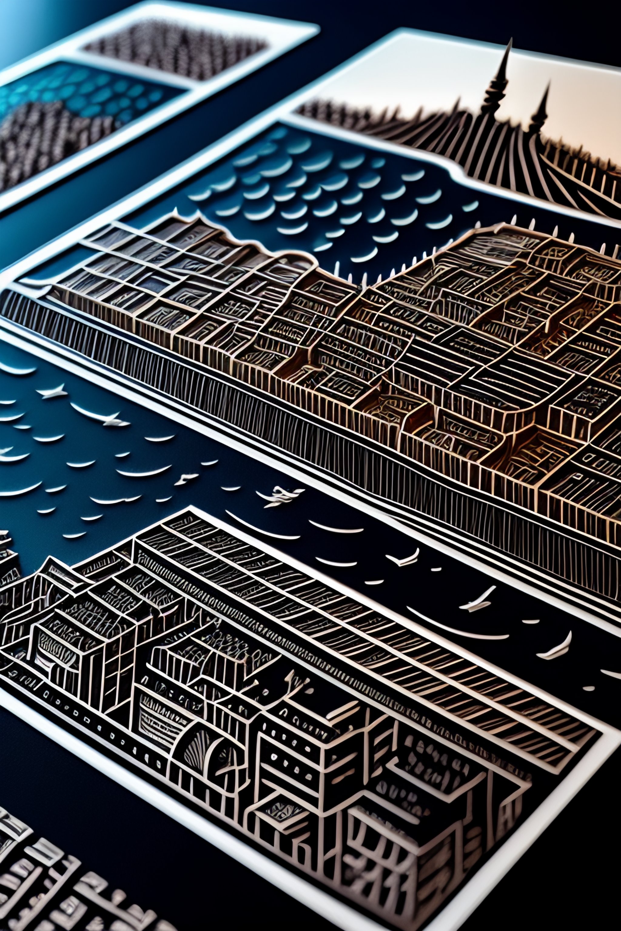 Lexica - An detailed linocut art of the city of İstanbul, fantasy ...