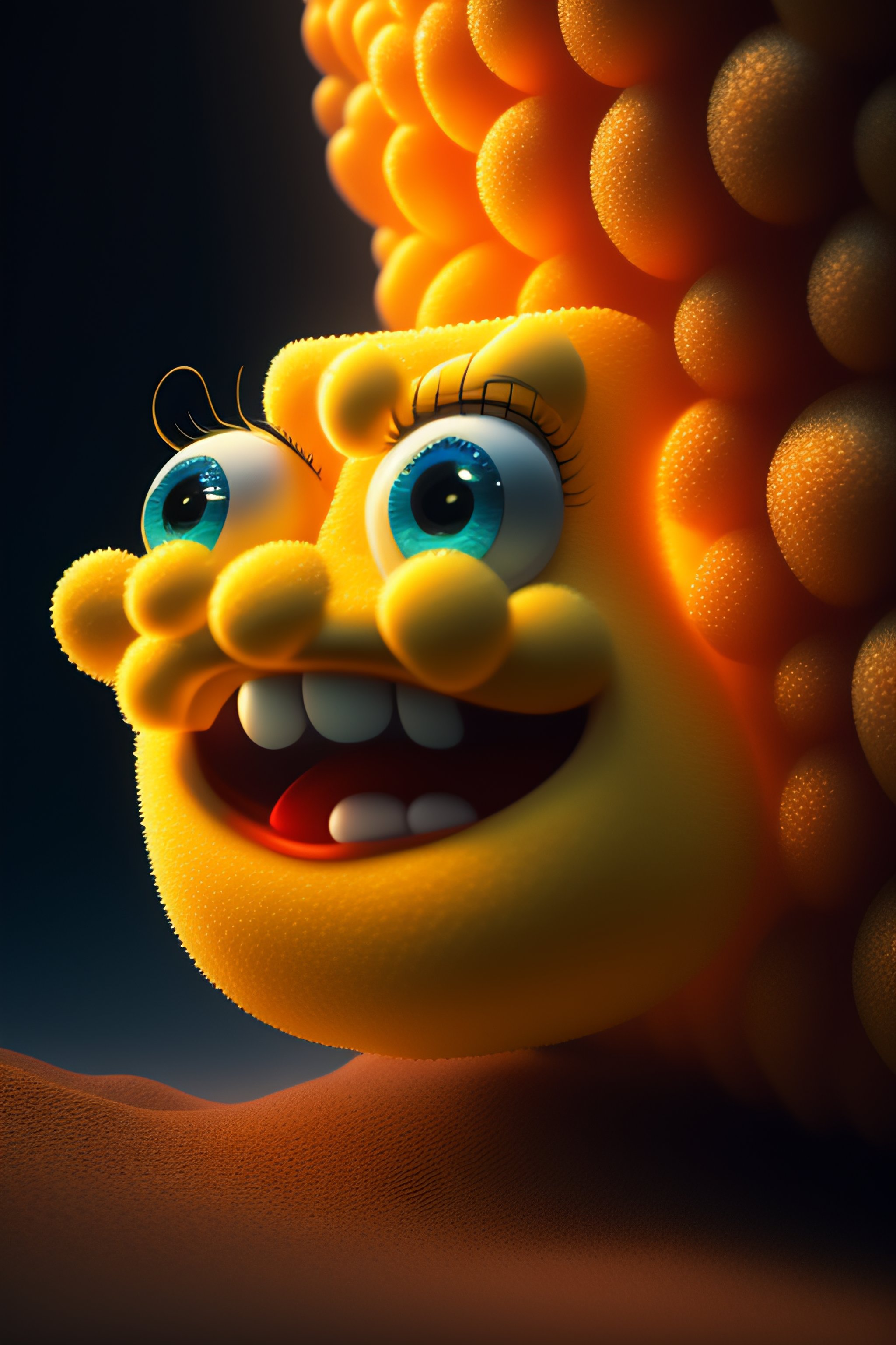 Lexica - Hyper realistic 8k sponge bob, perfect composition, beautiful ...