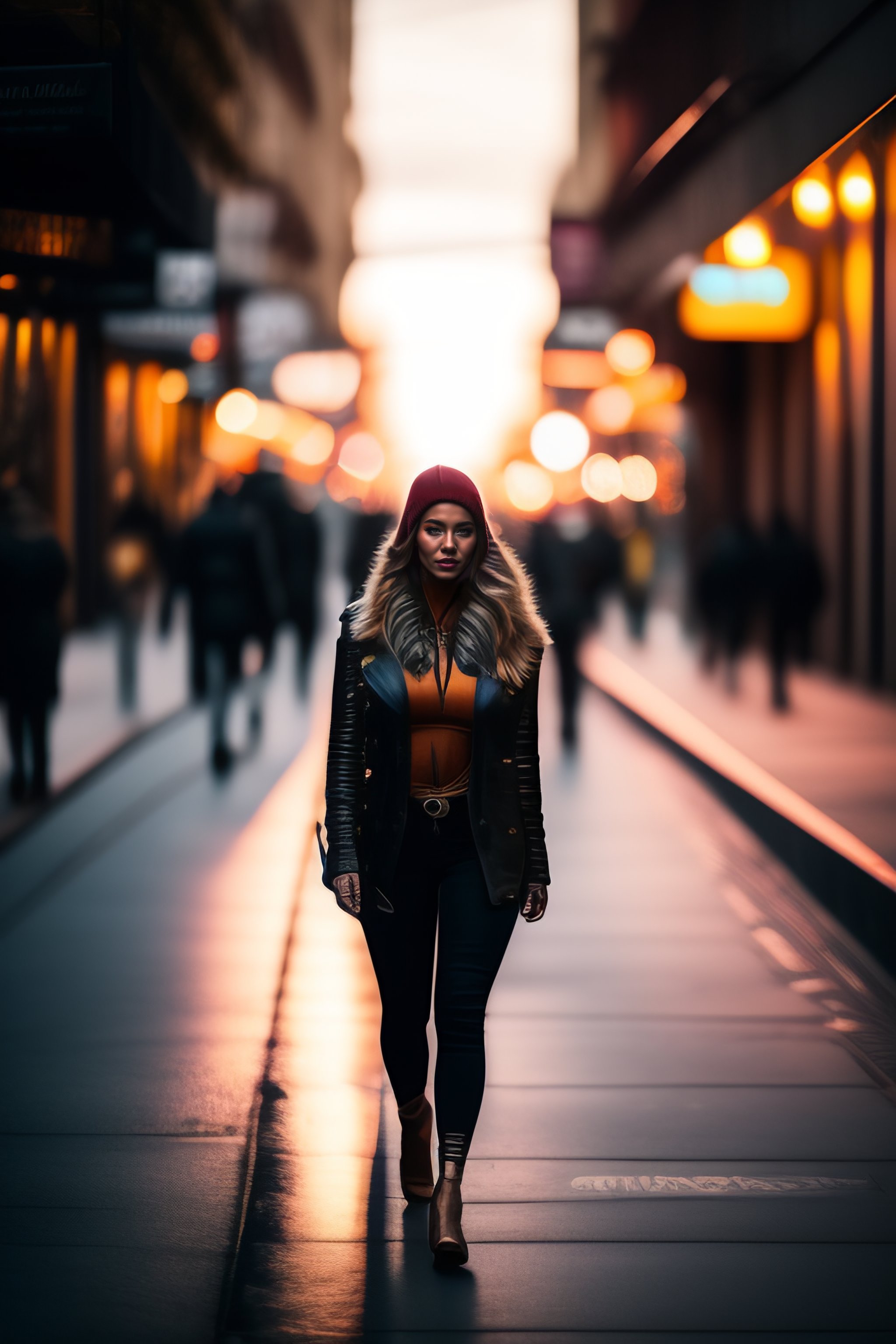 Lexica - Modern person tattooed full body photography lighting street urban