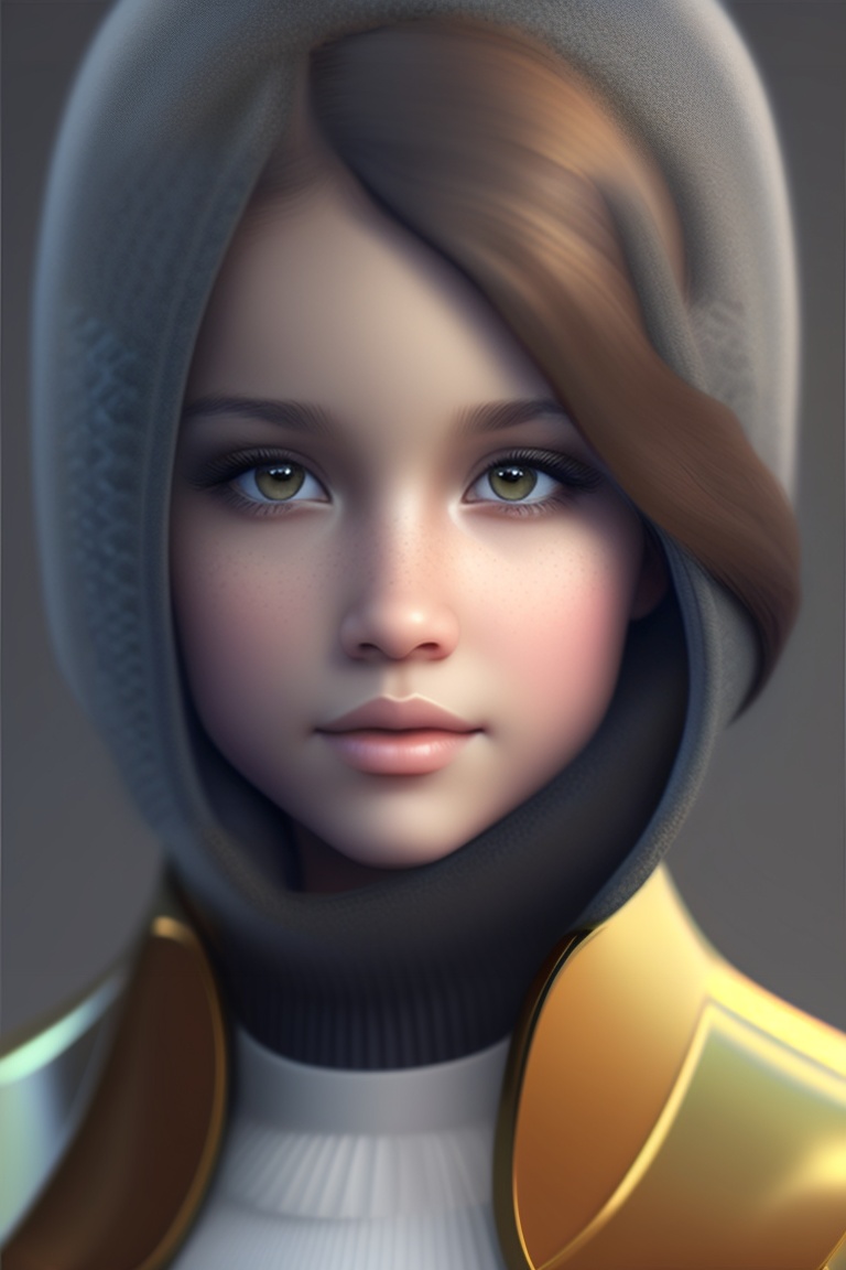 Lexica - 3d rendering, girl without eyes, without color, illustration