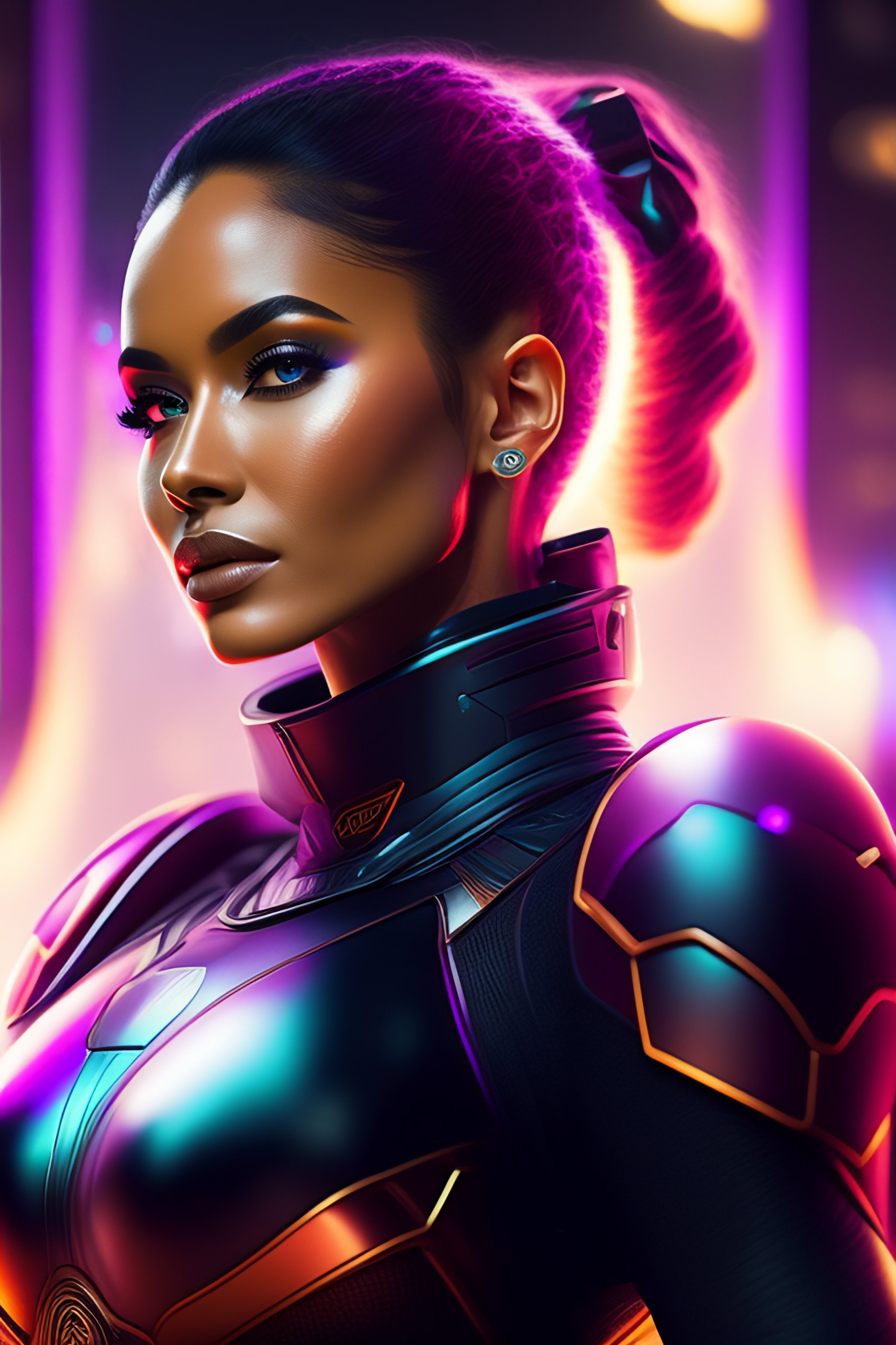 Lexica - An augmented woman in the year 3500