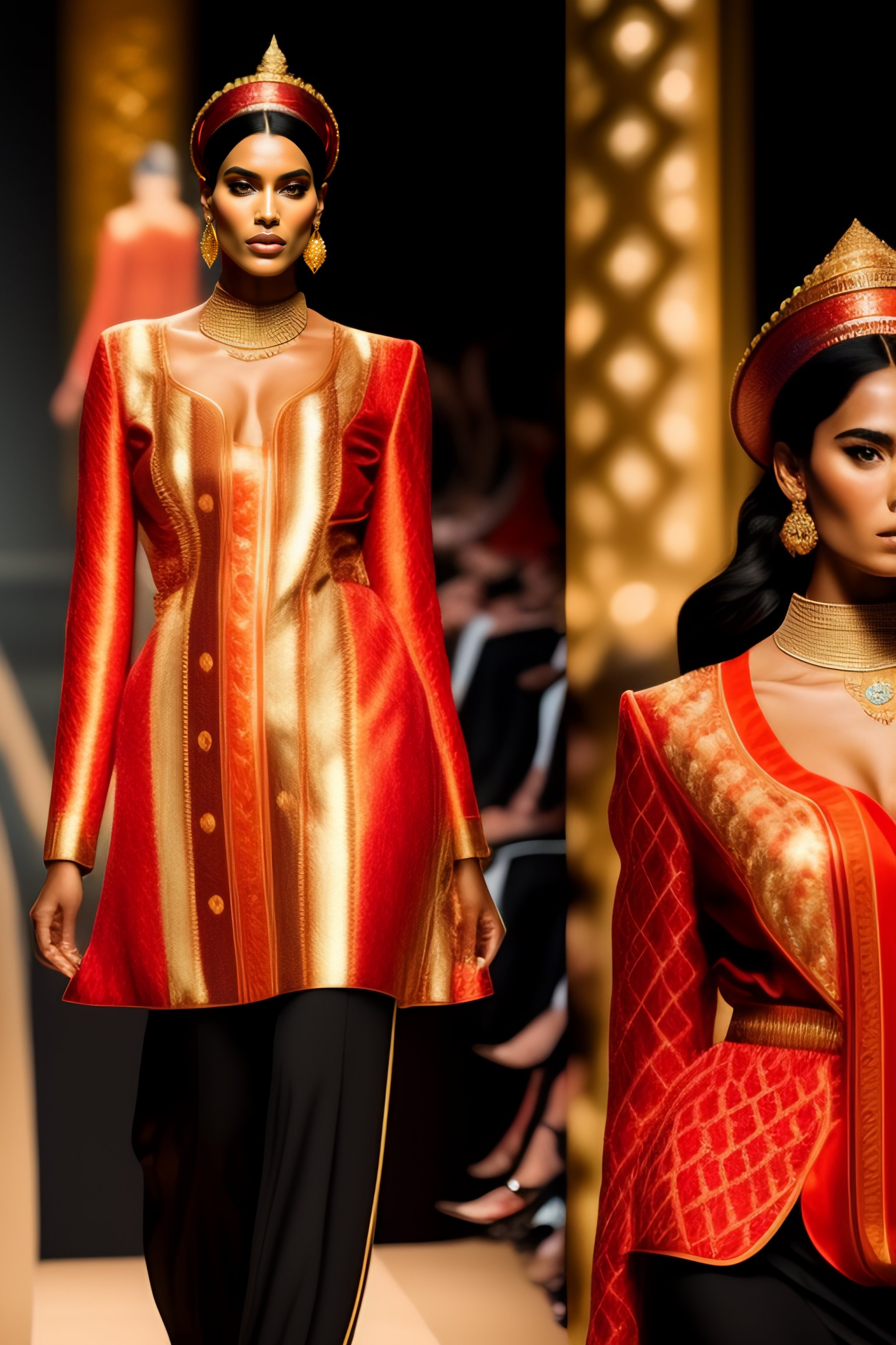 Lexica - El Mensi brand fashion show with EL MENSI writing in the font ...