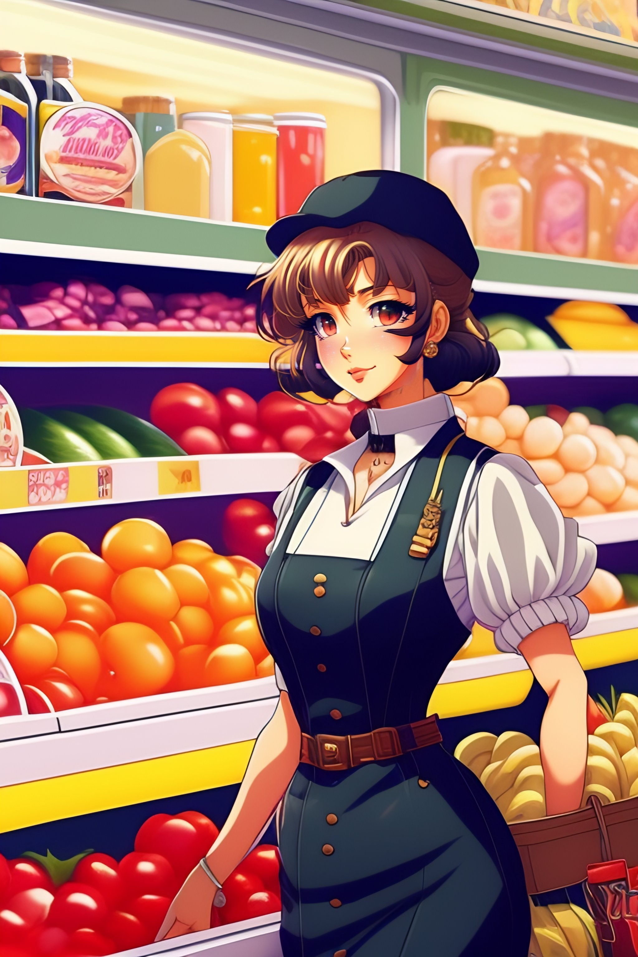 Lexica - In the style of 90's vintage, anime art of a stylish sassy ...