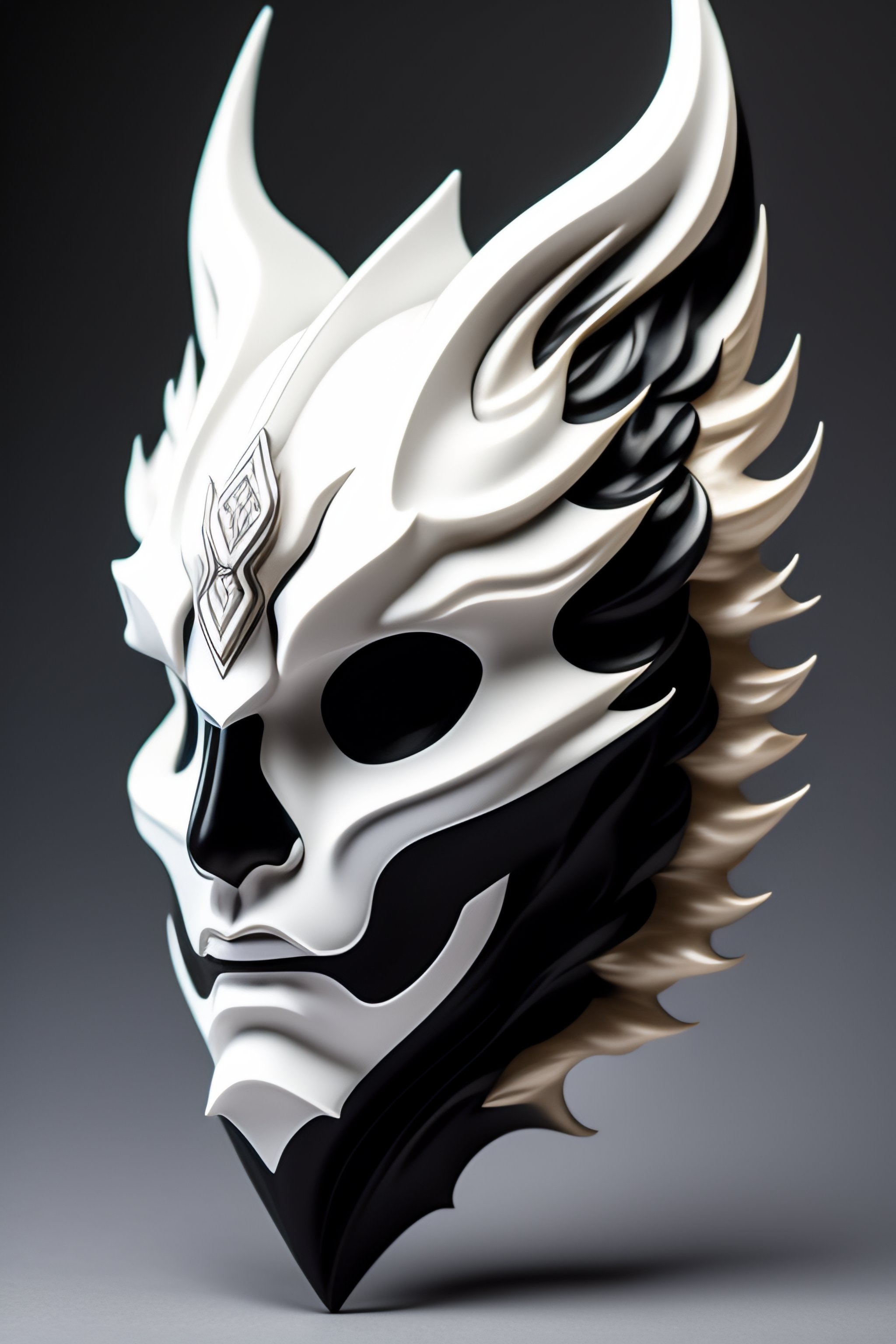 Lexica - Only oni mask, cyberpunk, white and black, 2d,highly detailed ...