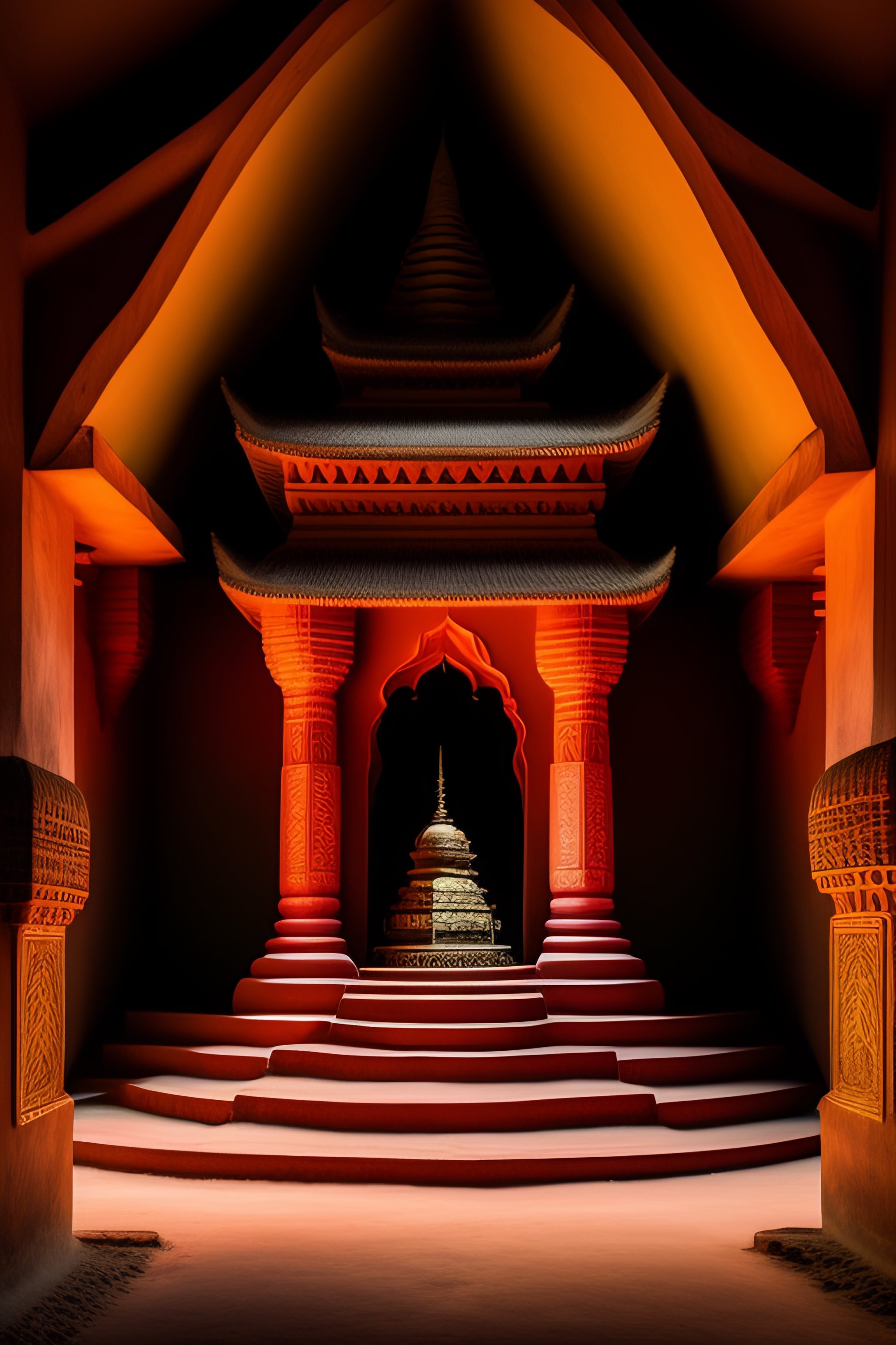 Lexica - Photography of an evil temple in an indian village which has ...