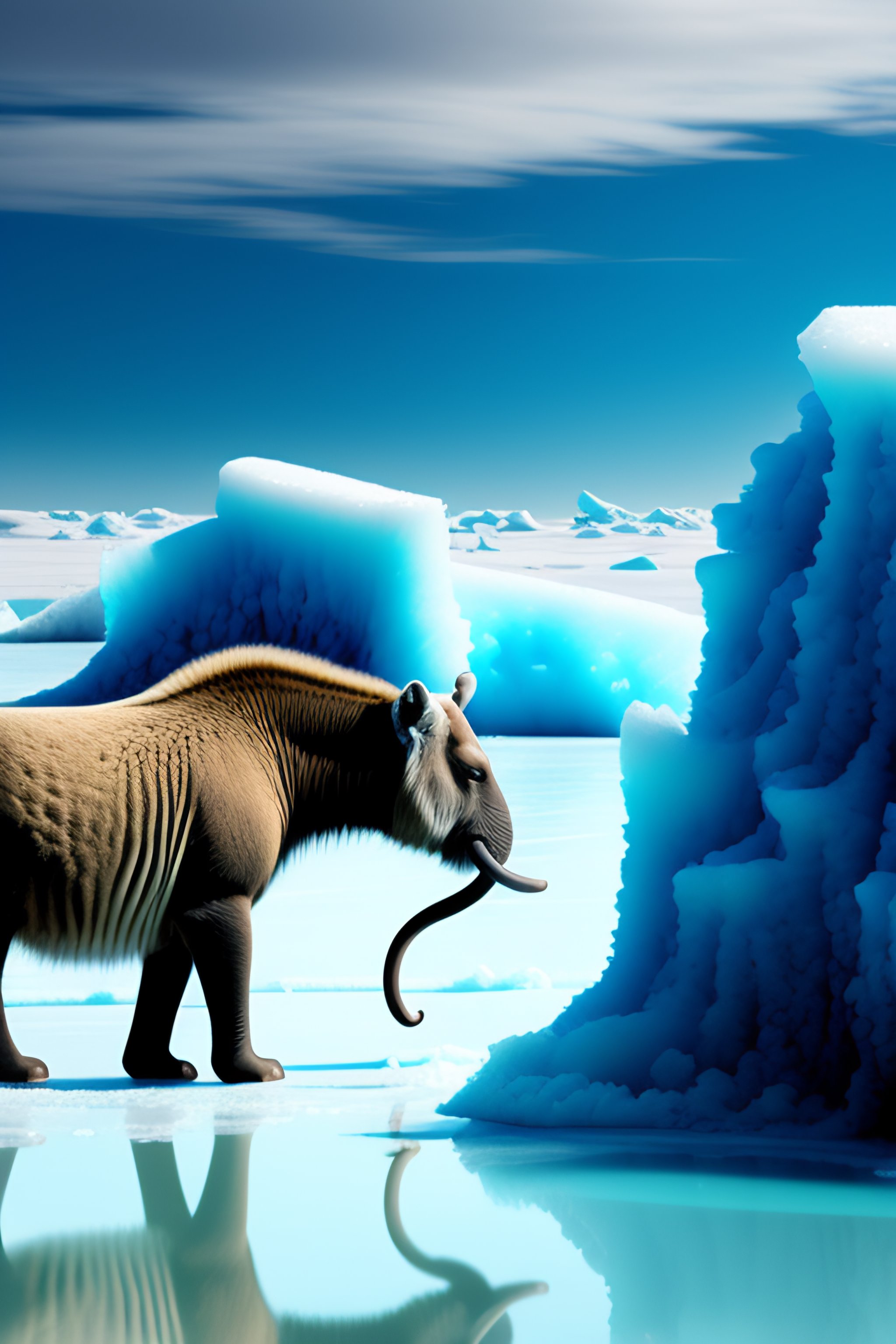 Lexica - Ice melting the ice age. Ancient animals freeze die
