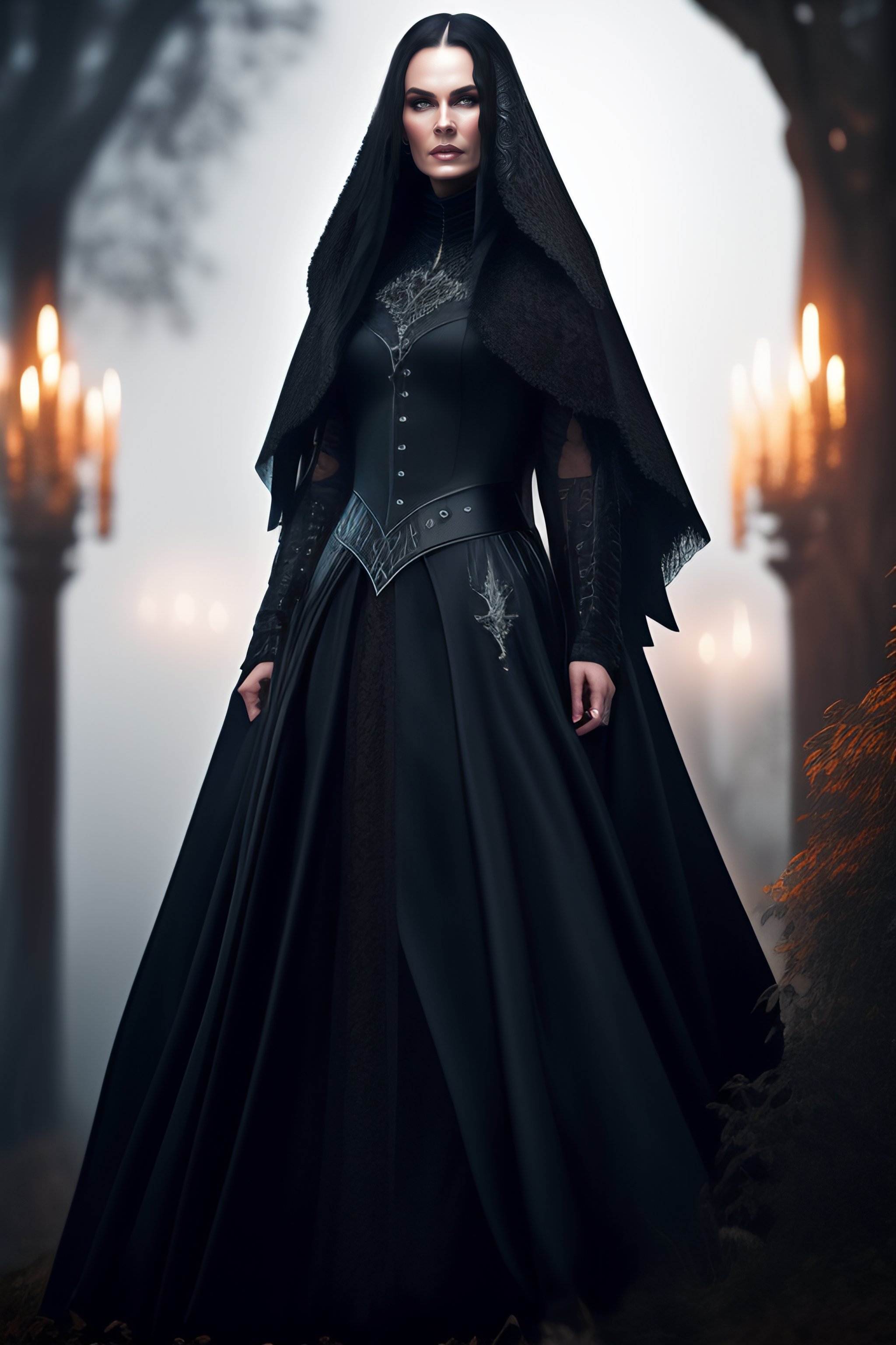 Lexica - Full length portrait of gothic realistic true Tarja Turunen ...