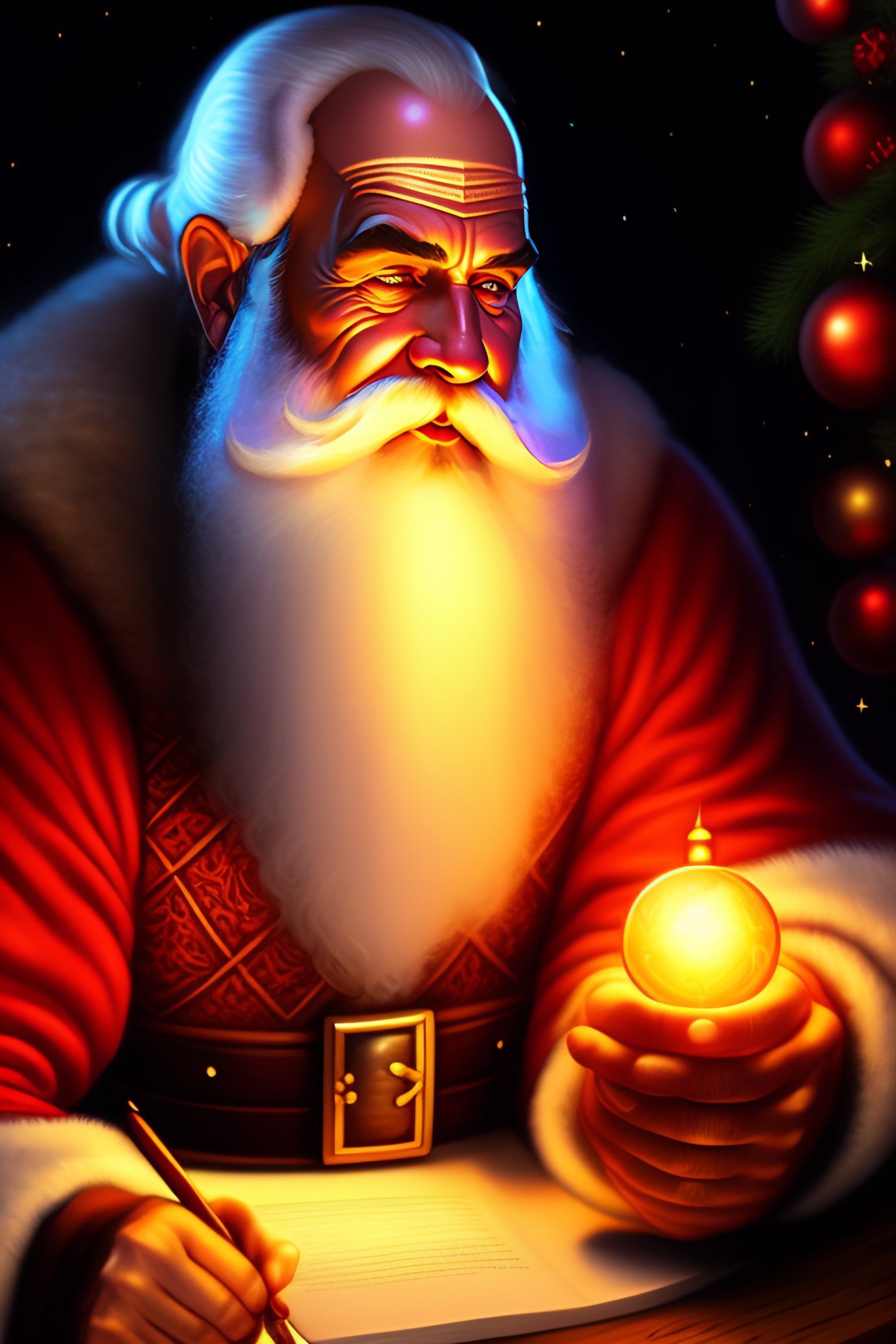 Lexica - Dungeons and dragons art of Santa Nicholas pondering his ...