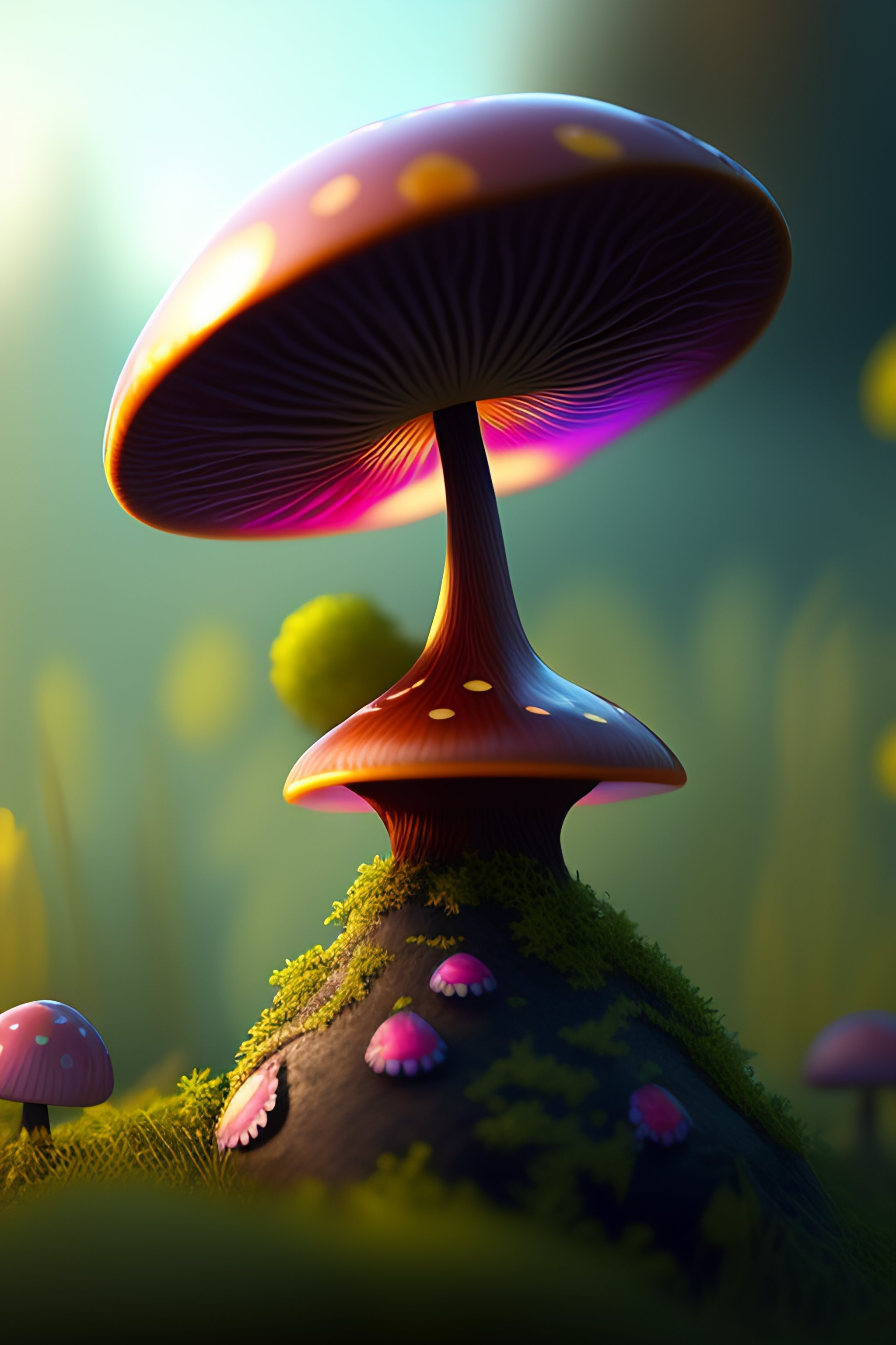 Lexica - Enchanted mushroom, creature design, unreal engine, artstation ...