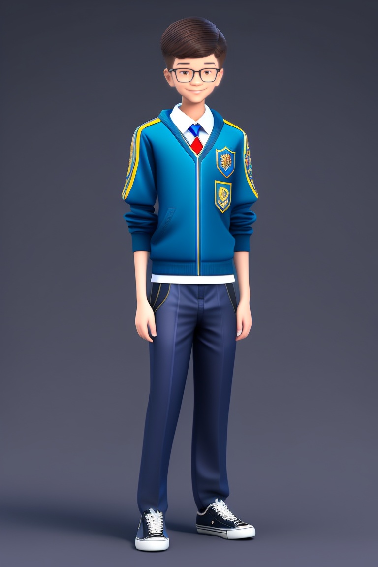 Lexica - Standing high school male student showing his whole body, this ...