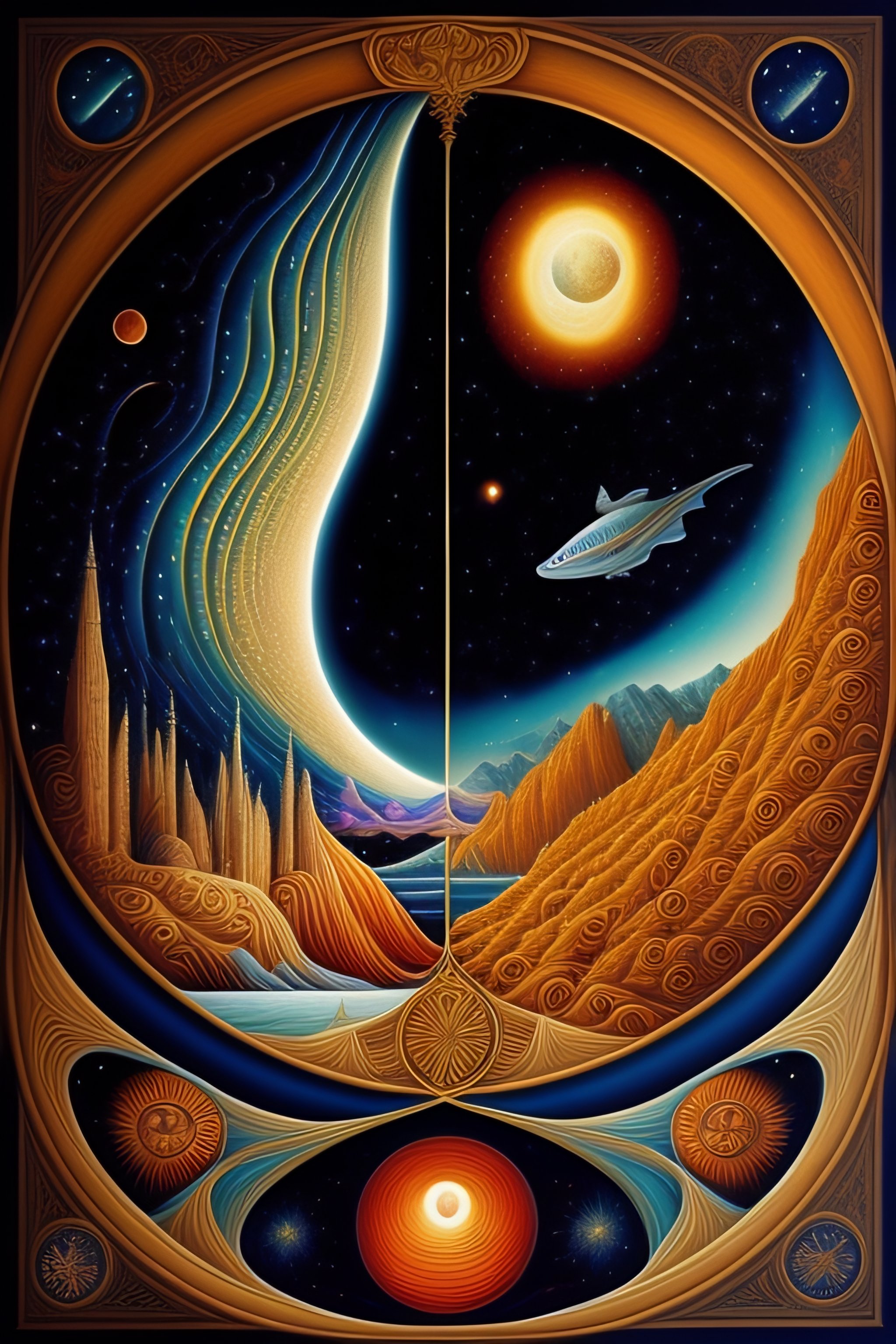 Lexica - The north surrealist zodiac, art by johfra bosschart