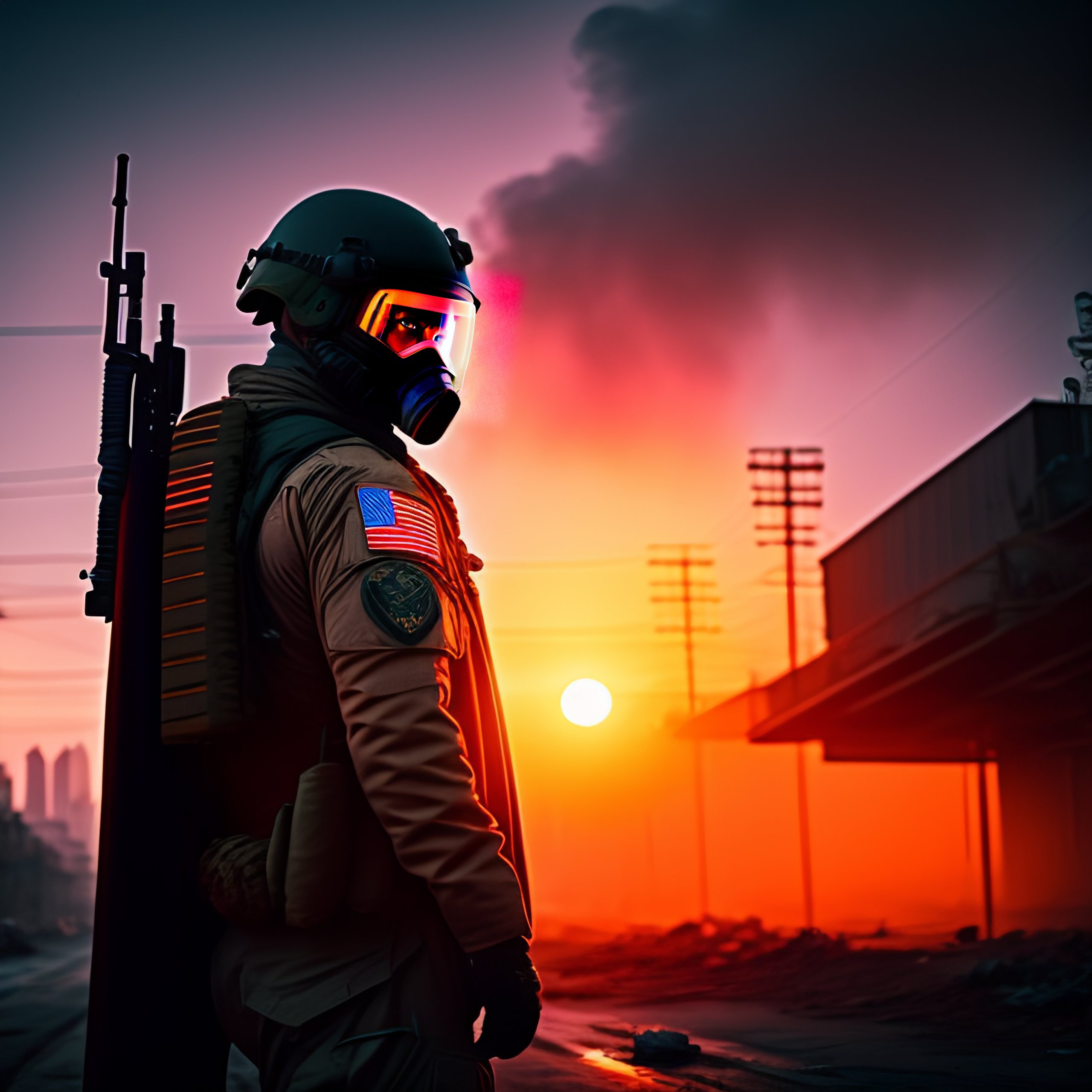 Lexica - War photography in post-apocalyptic streets of new-york, token ...