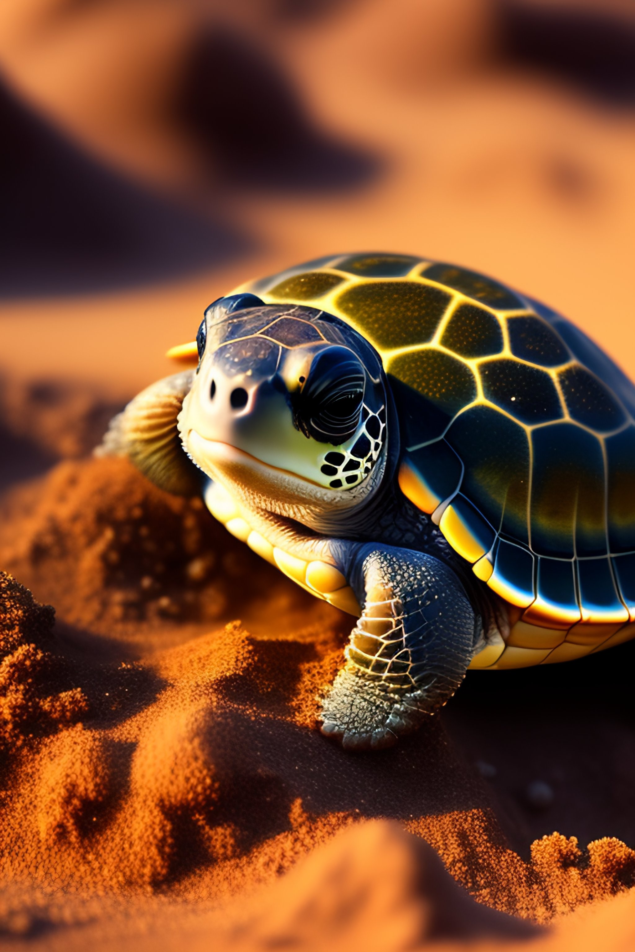 Cute Baby Sea Turtle Wallpaper