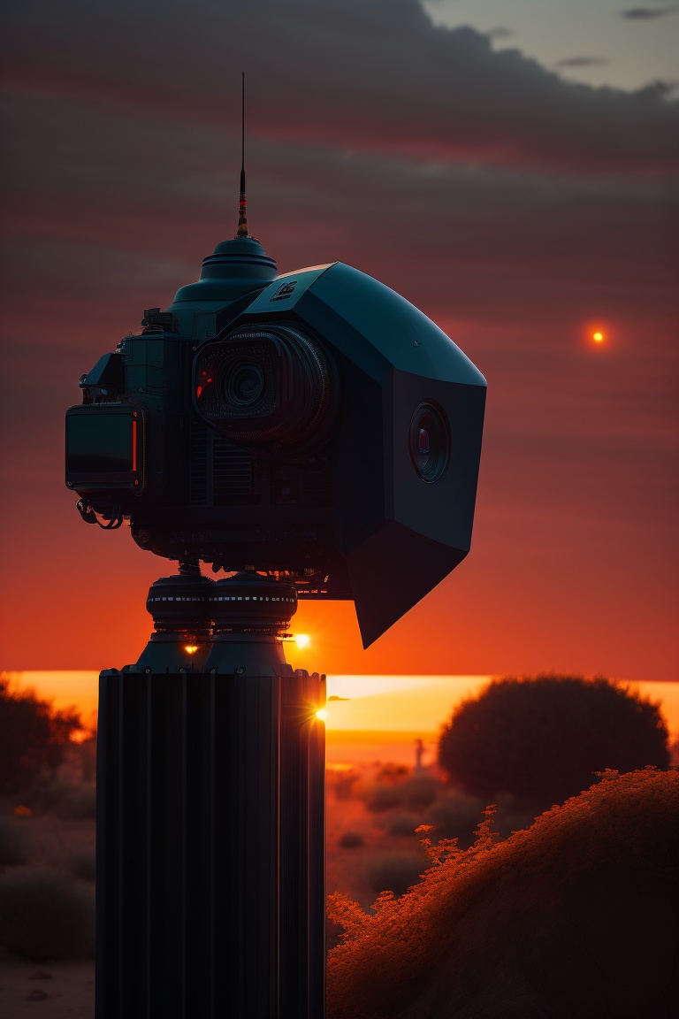 Lexica - In a final shot, the camera lingers on the robot. Its ...