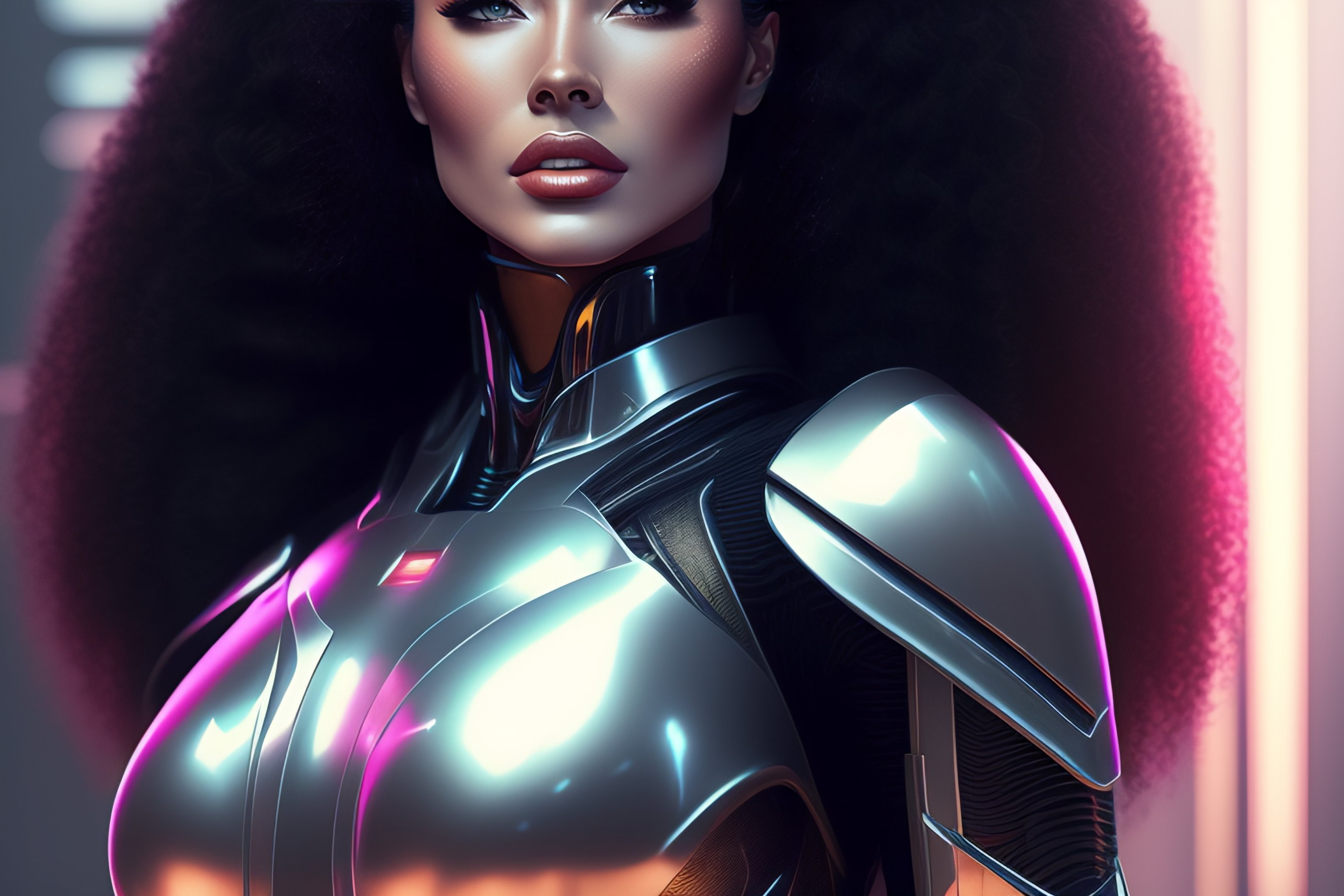 Lexica - Full body portrait of a robocop girl, intricate, futuristic ...