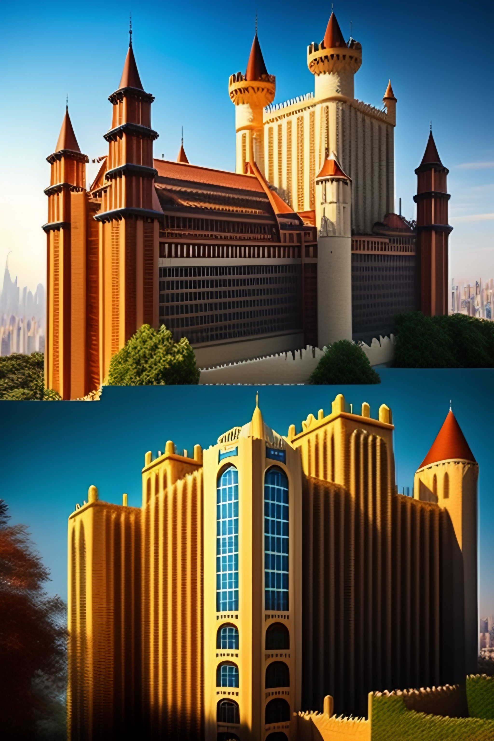 Lexica - Medieval castles built to look like a art deco city ...