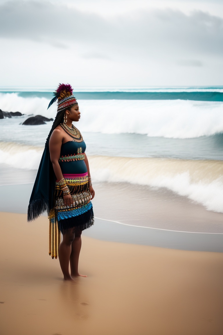 Lexica - Image of the ocean/beach during the day, with a black South ...