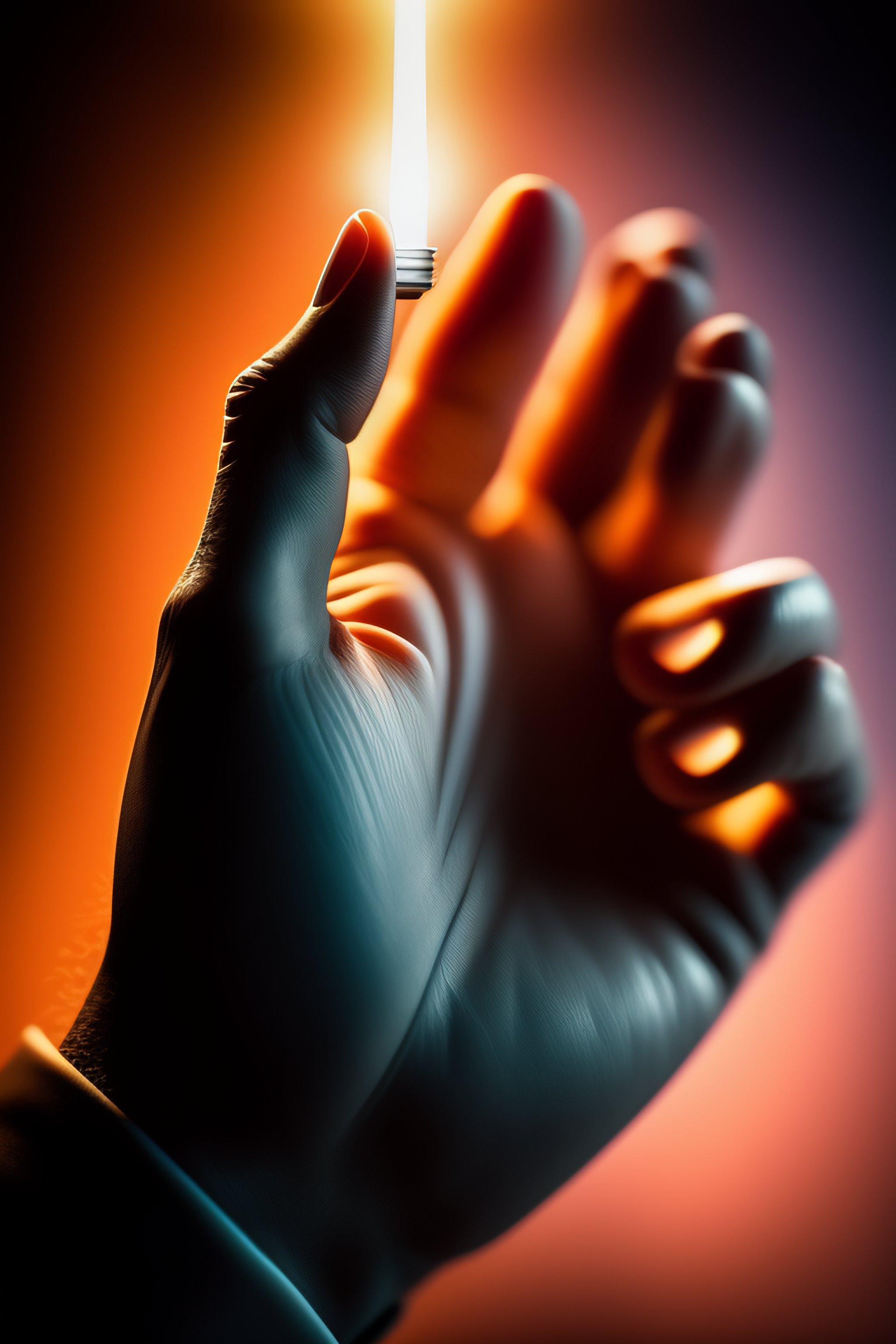 Lexica - Hand floating, sharp, 35 mm, 8k, cinematic lighting, cinematic ...