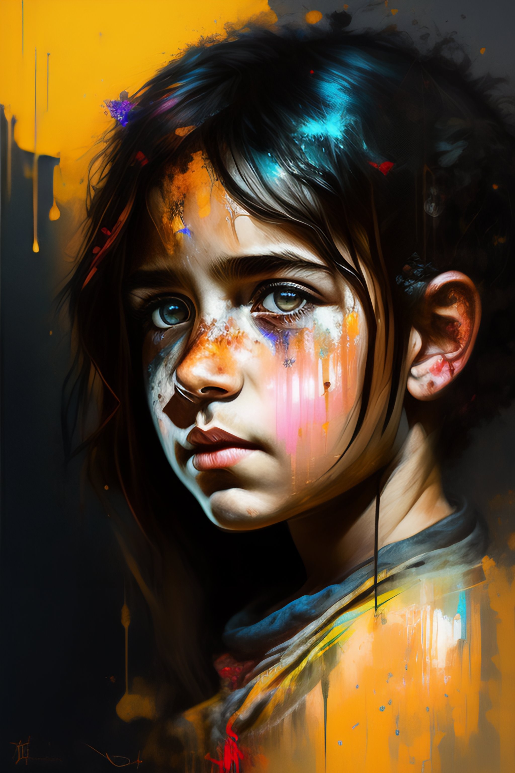 Lexica - A portrait of poor 10y old medieval ugly peasant child with ...