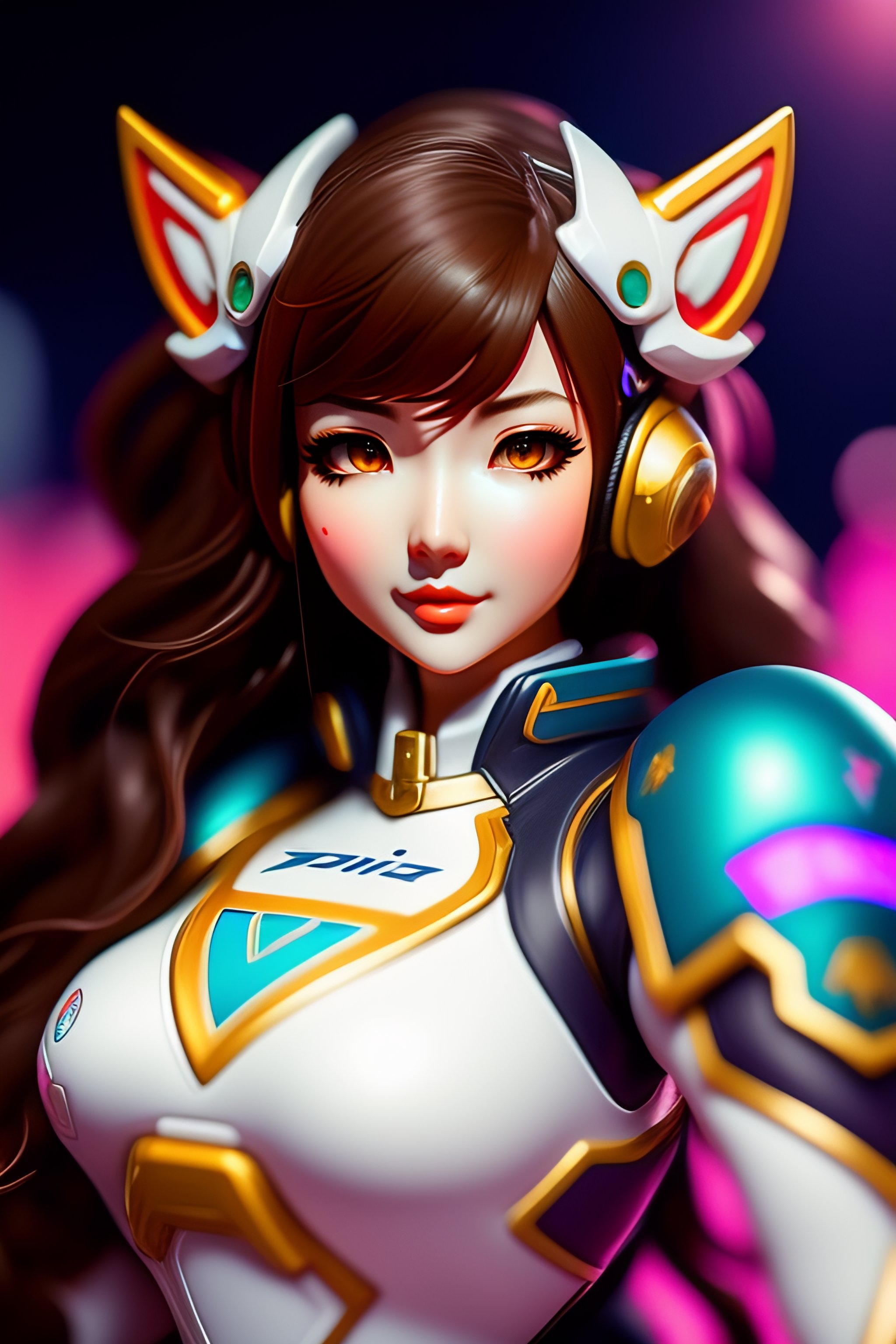 Lexica - 15 years, D. Va, Overwatch, Anime syle, High Detail.
