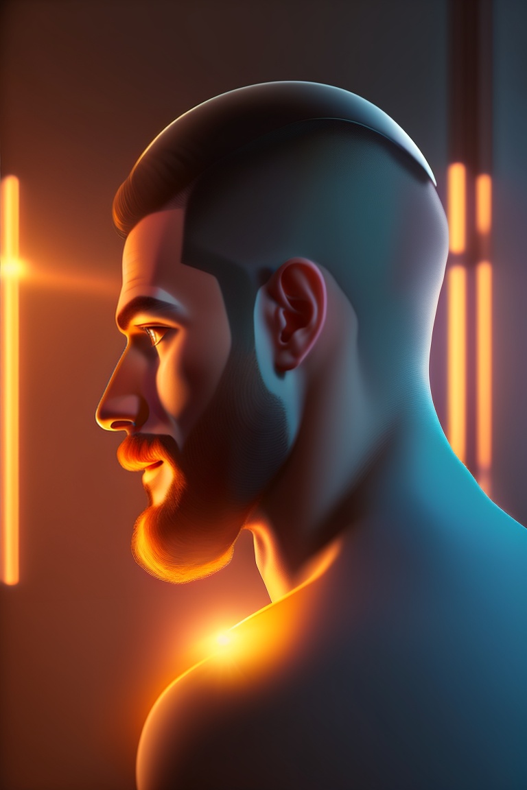 Lexica - A man in room, front face of man background technology images ...