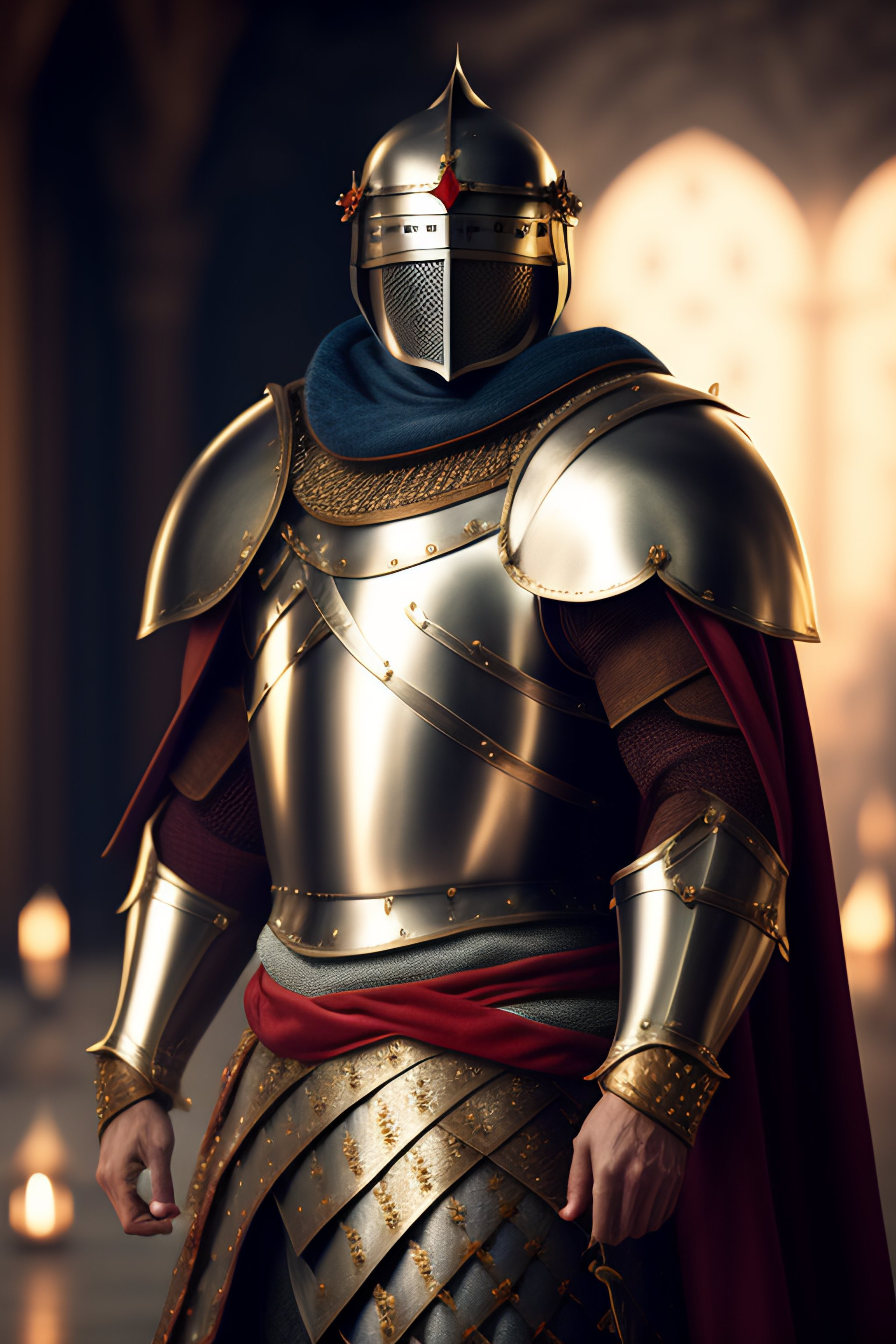 Lexica - A realistic full body portrait of a medieval Knight, neutral ...