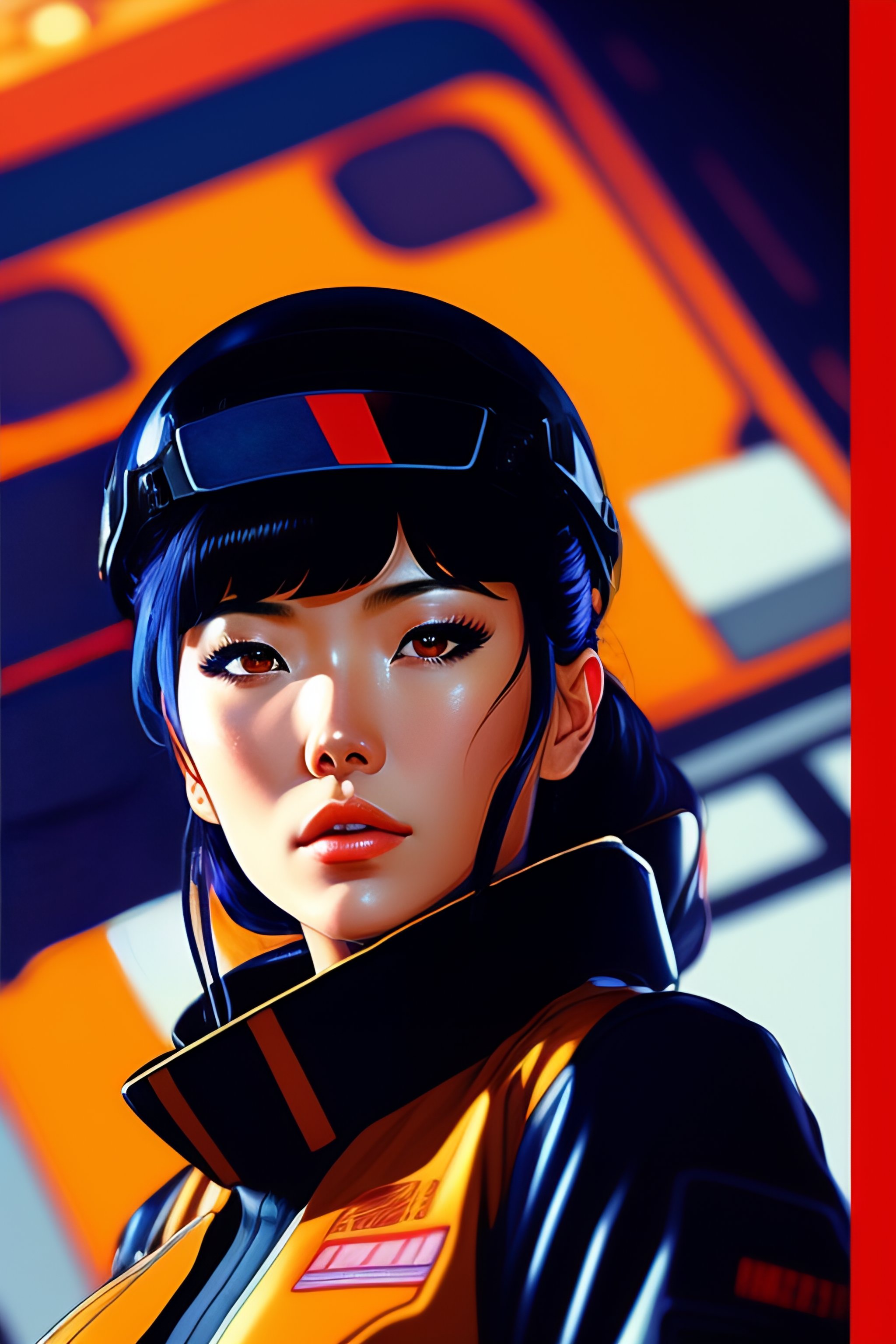 Lexica - Misato Katsuragi from Evangelion, wearing tactical gear, very ...