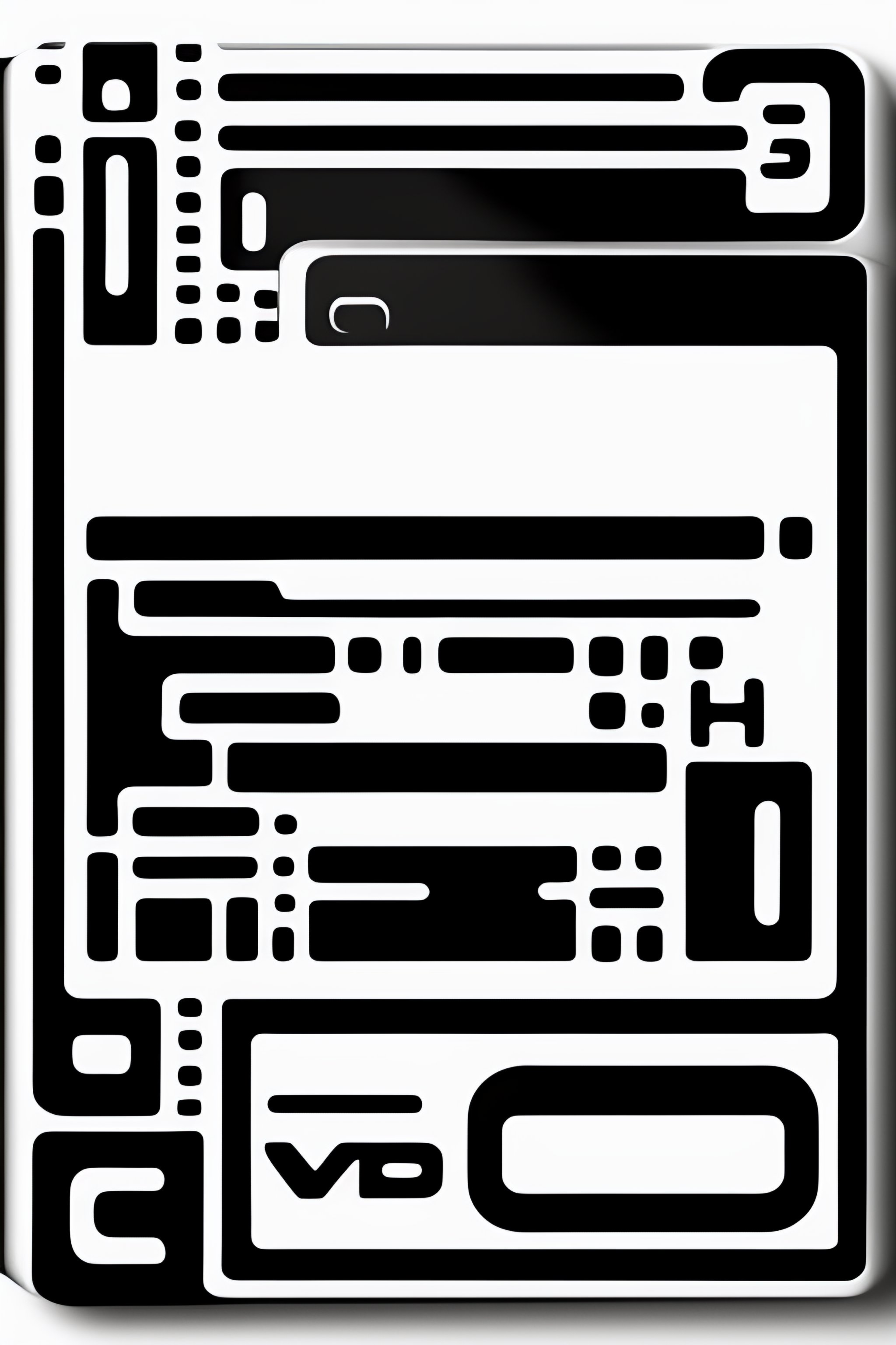 Lexica - Black on white ocho graphic design stickers, arial y 2 k, cleansed